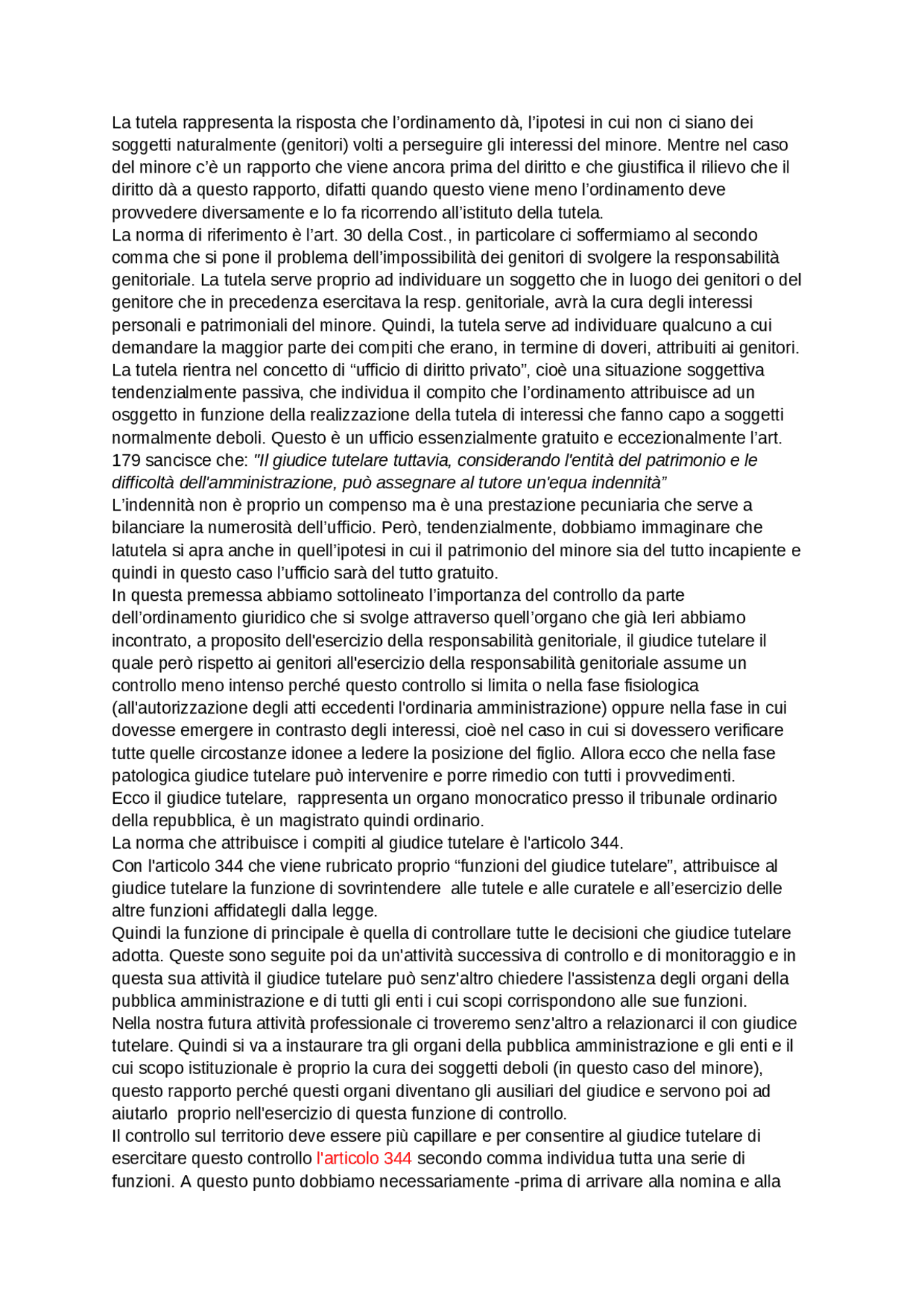La Tutela Del Minore Docsity