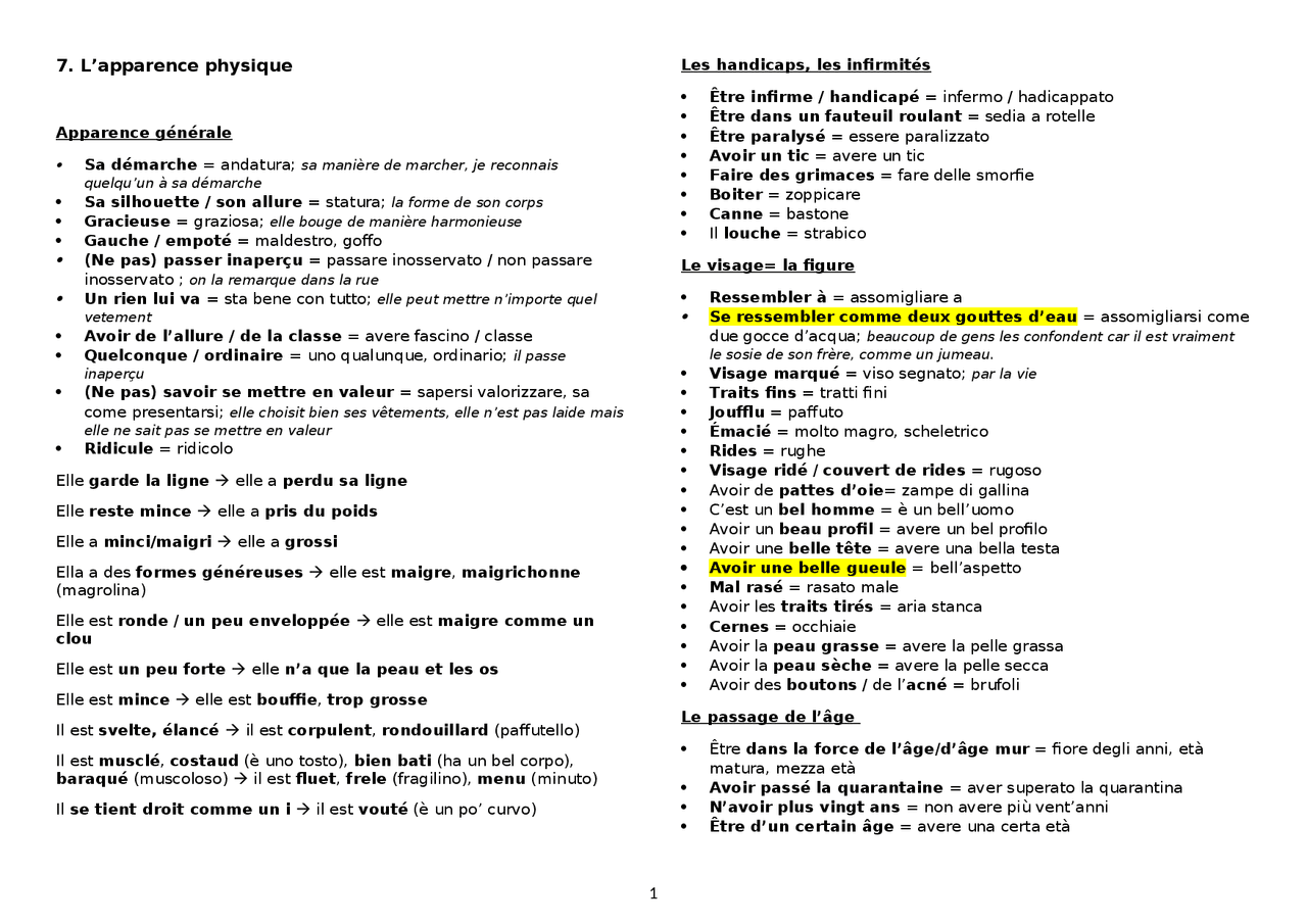 Vocaboli Vocabulaire Progressif Lingua Francese 2 Docsity