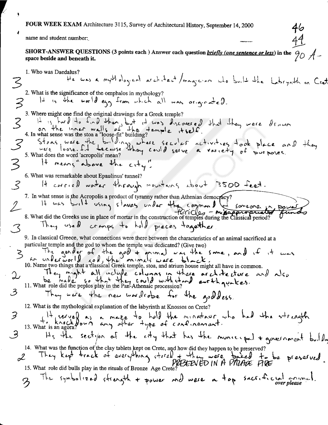 Four Week Exam With Solution History Of Architecture Arch 3115