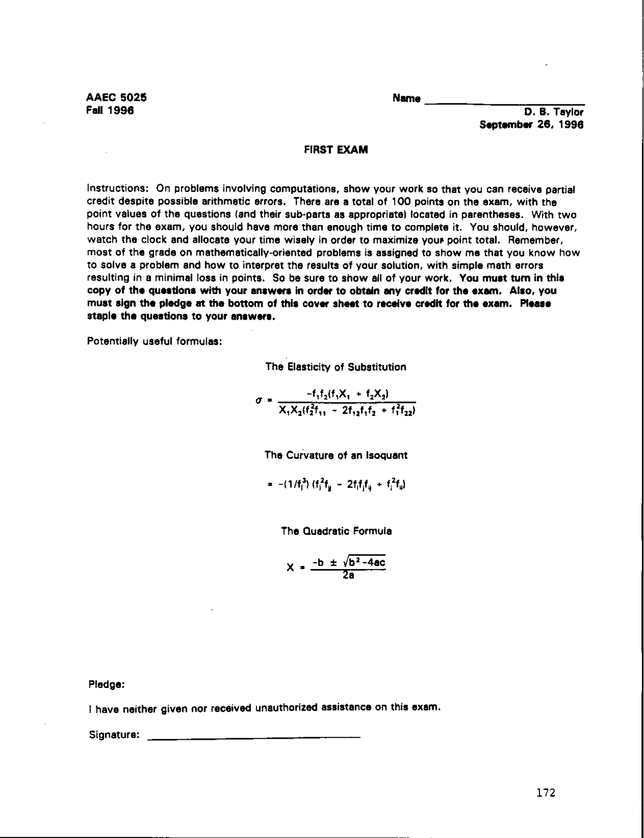 Practice Exam 1 Applied Microeconomic Aaec 5025 Docsity