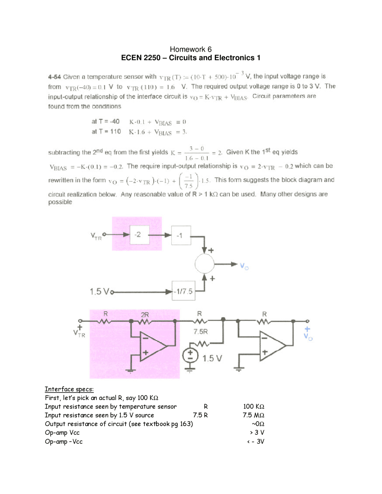 Practice Homework 6 Introduction To Circuits And Electronics Ecen