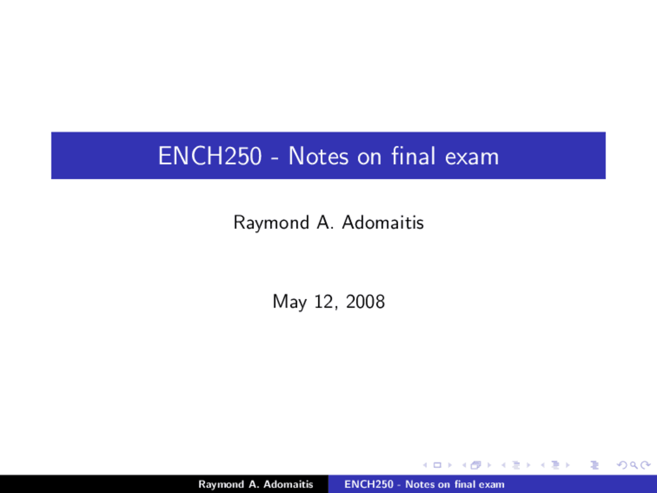 Computational Methods In Chemicai Engineering Notes For Final Exam