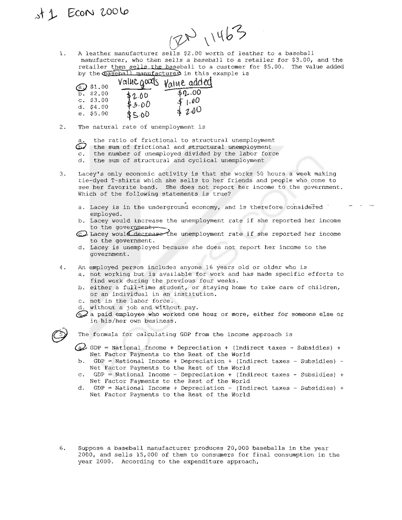 Solved Helpful Notes Principles Of Economics Econ 2006 Docsity
