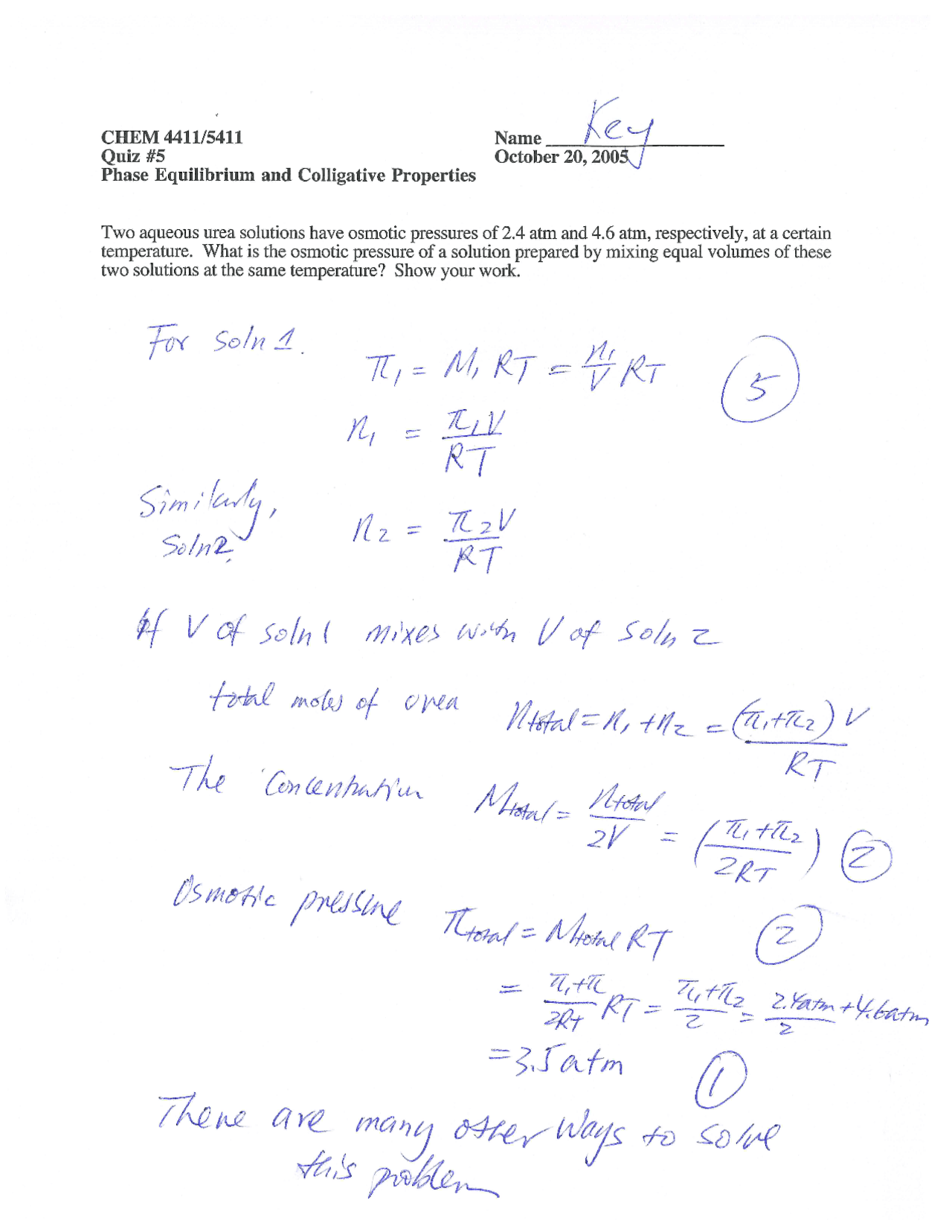 Quiz 5 Answers Physical Chemistry With Biochemistry Applications 1