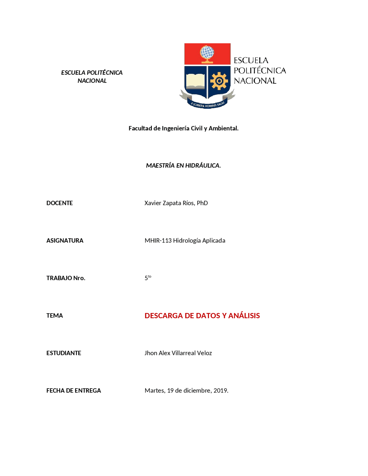 Descarga De Datos Y AnÁlisis Docsity