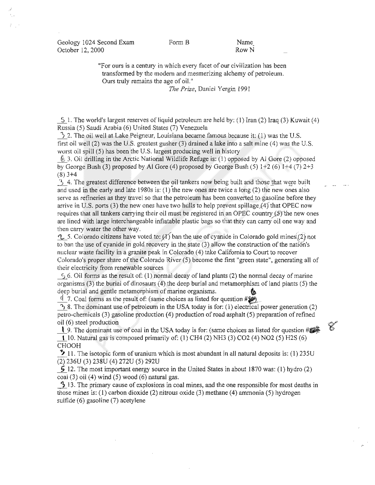 Exam 2b Resources Geology 2000 Geos 1024 Docsity