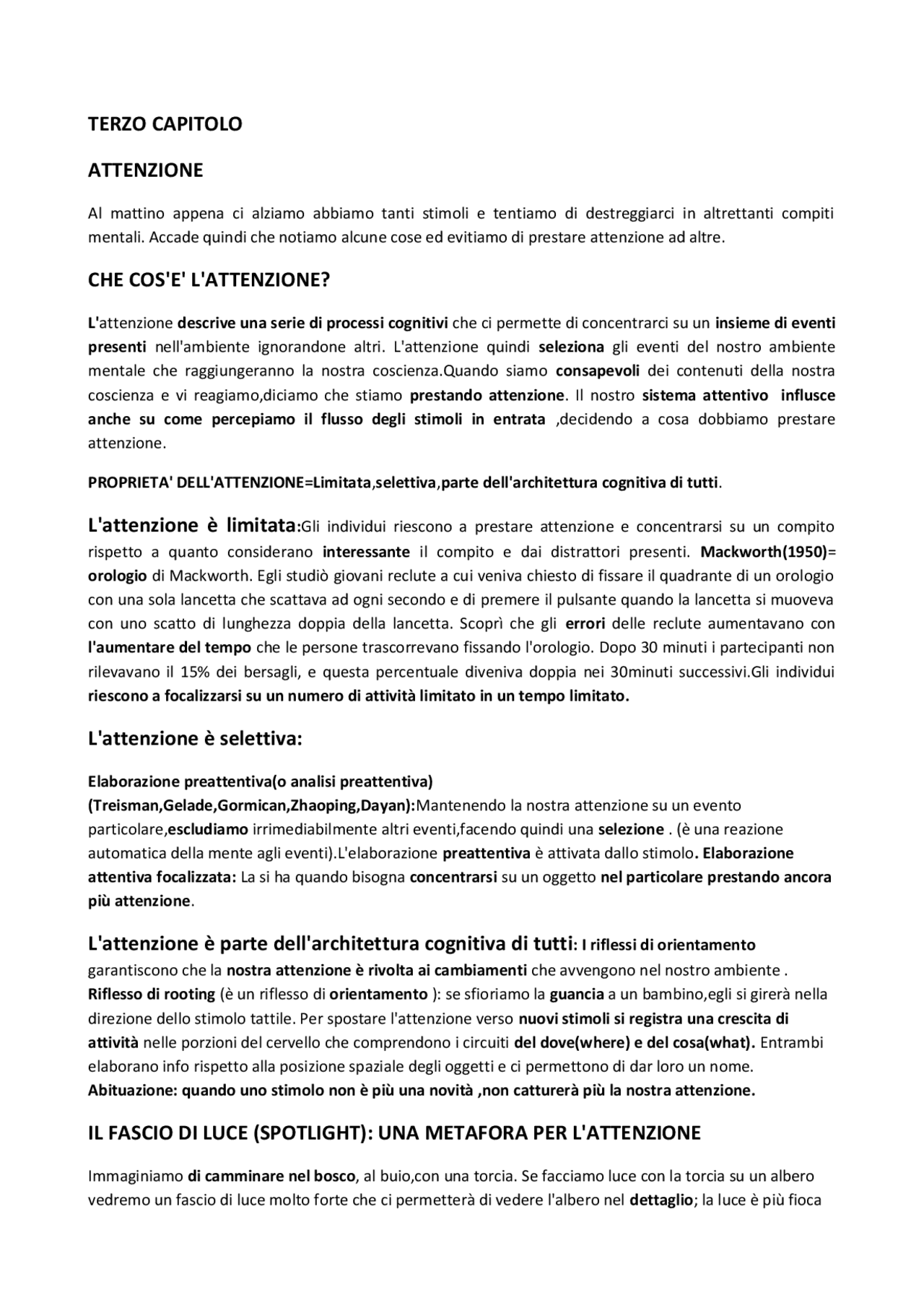 Cos è Lattenzione Docsity