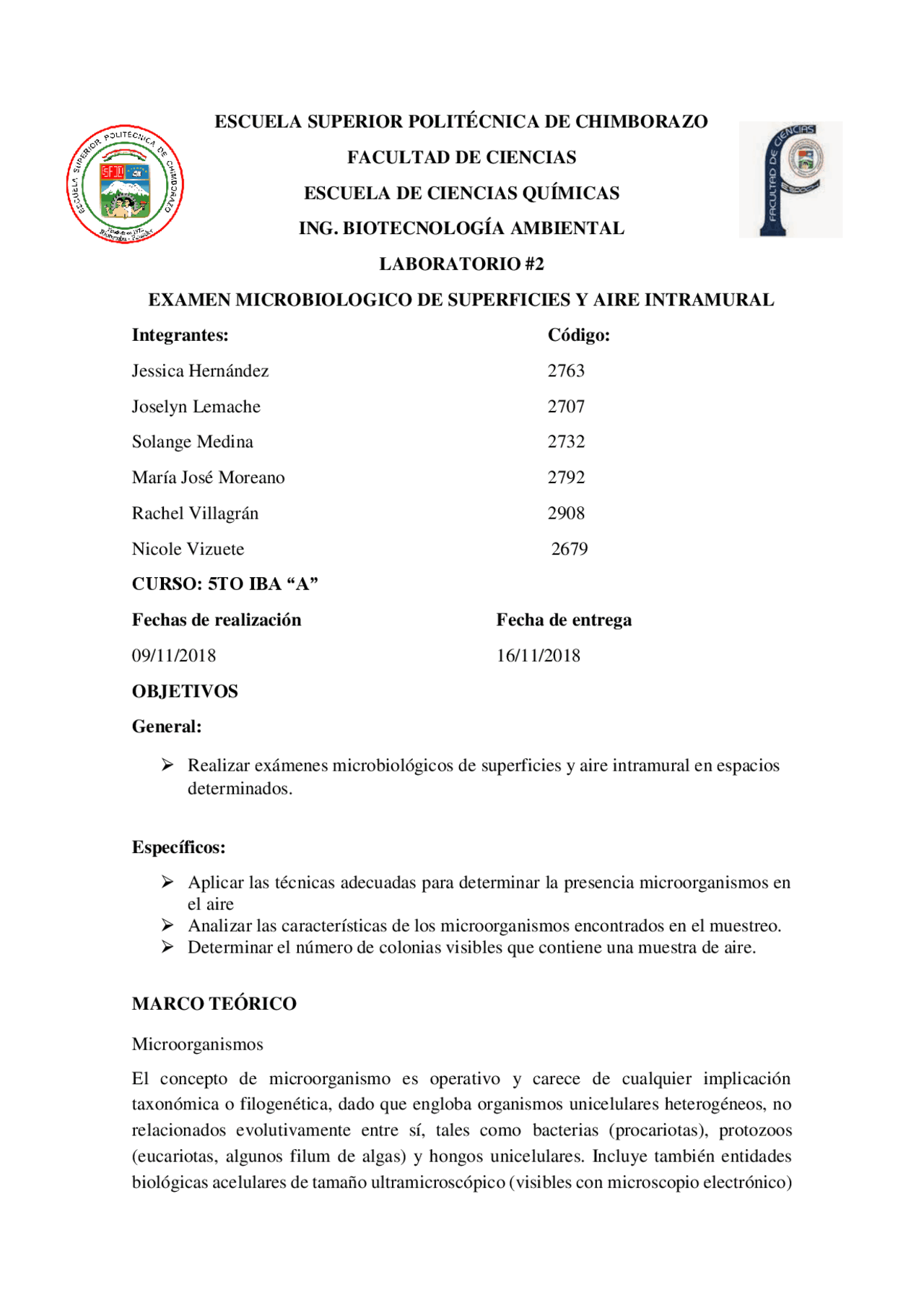 Informe de laboratorio - Docsity