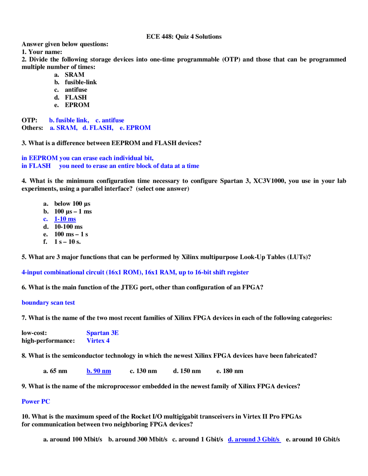 Quiz 4 Solutions Introduction To Artificial Intelligence Ece 448