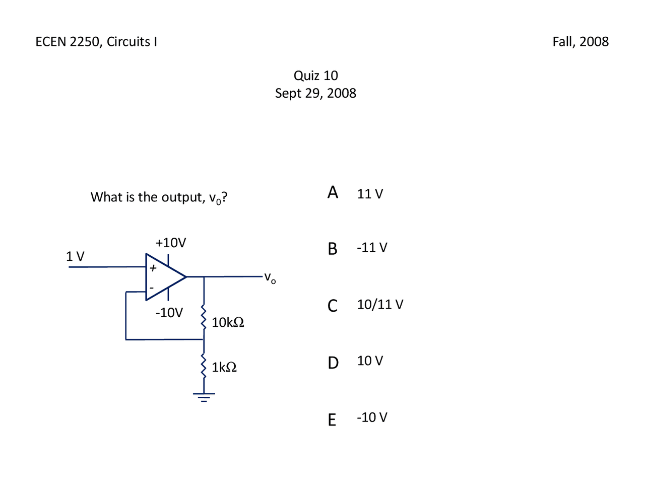 Quiz 10 Sample Questions Introduction To Circuits And Electronics