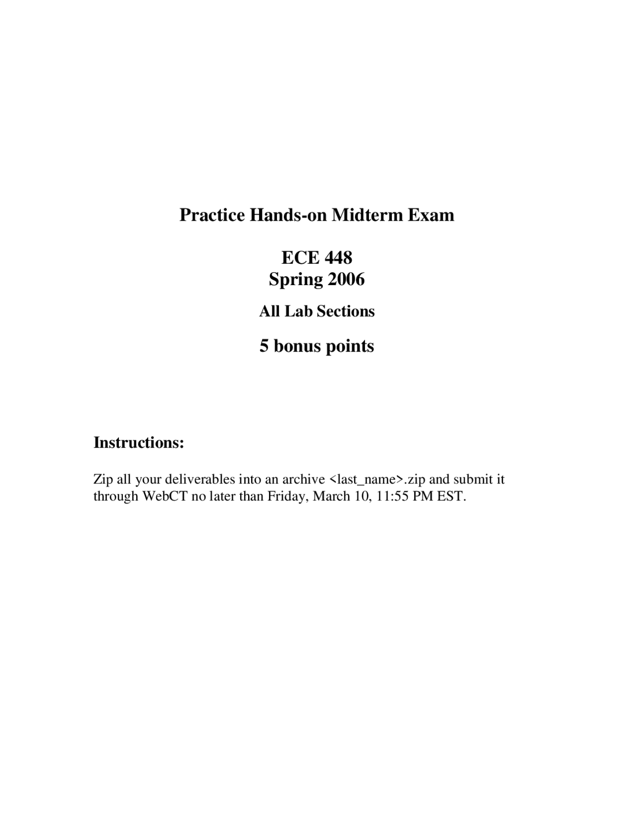Practice Hands on Midterm Exam | Introduction to Modeling of Digital ...