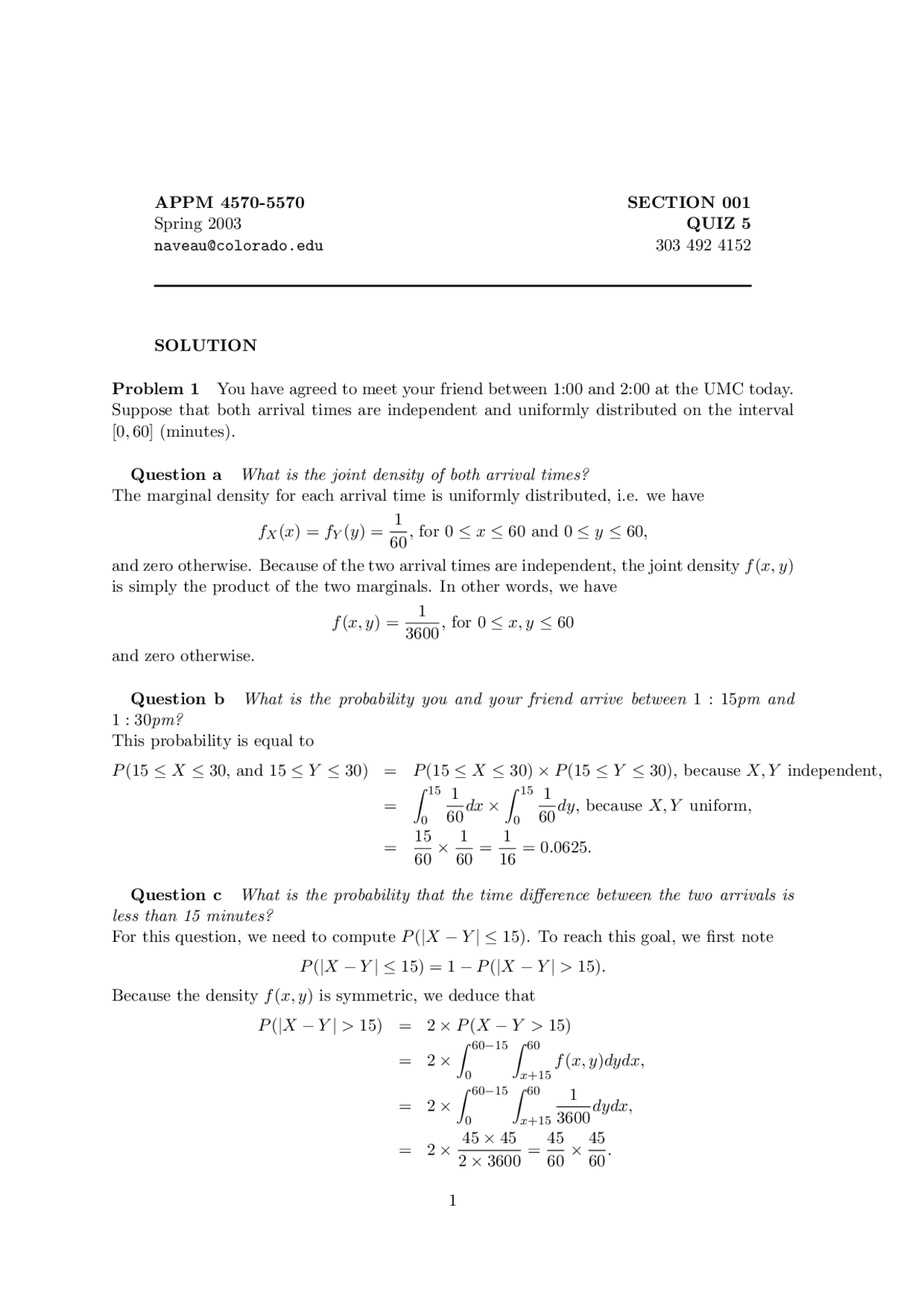 2 Solved Problems on Probability and Council Resolution - Quiz 5 | APPM ...