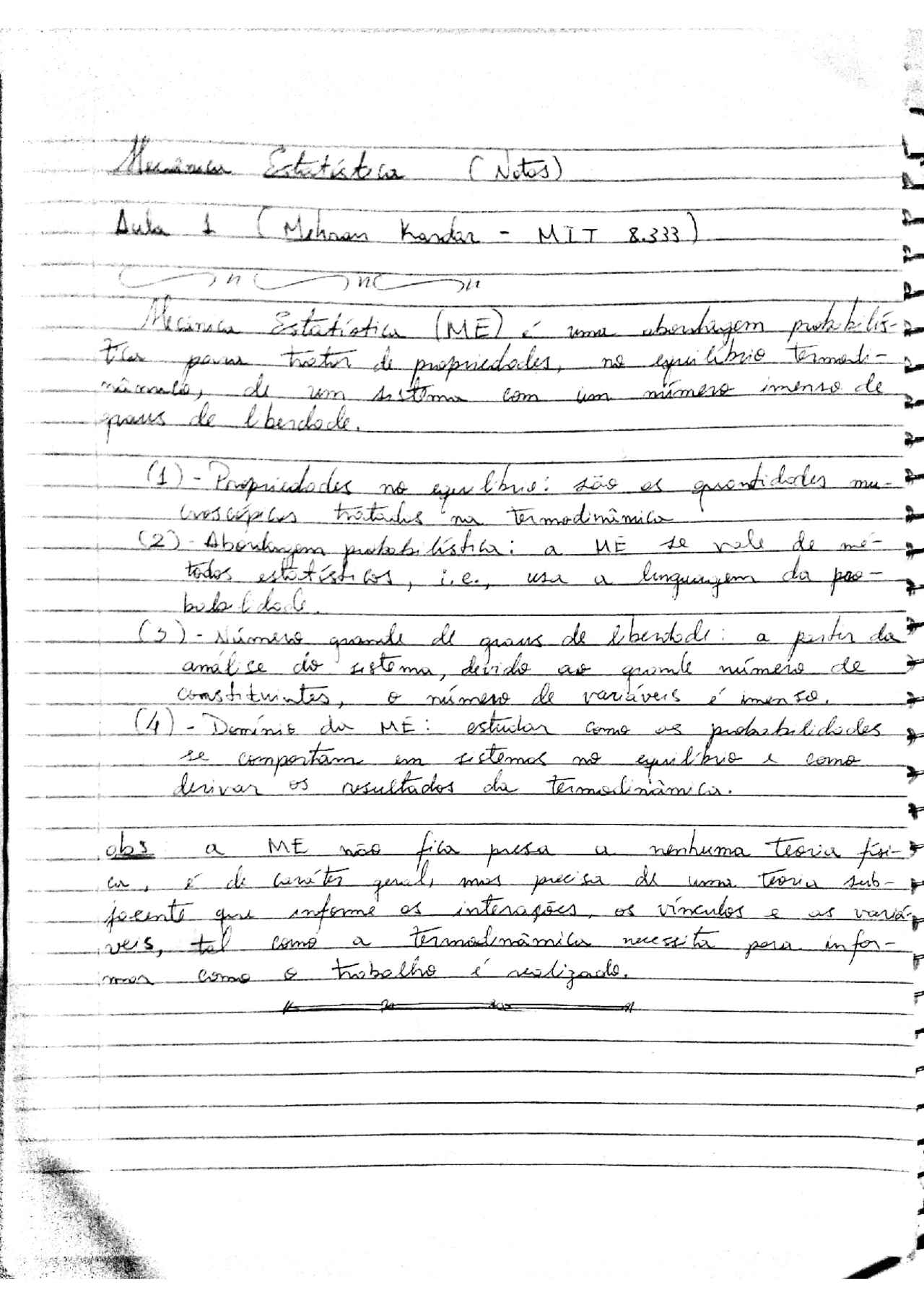Notas De Aula Revisão Termodinâmica Docsity