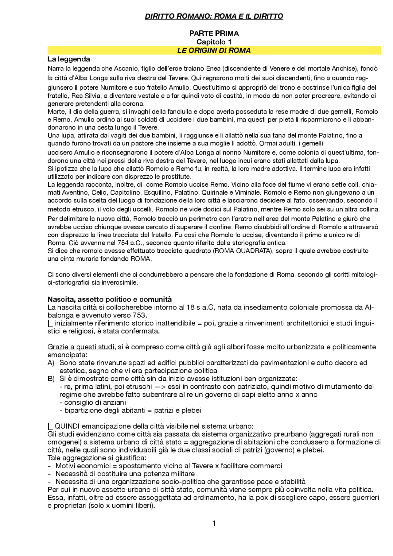 Riassunto Roma E Il Diritto Diritto Romano Docsity