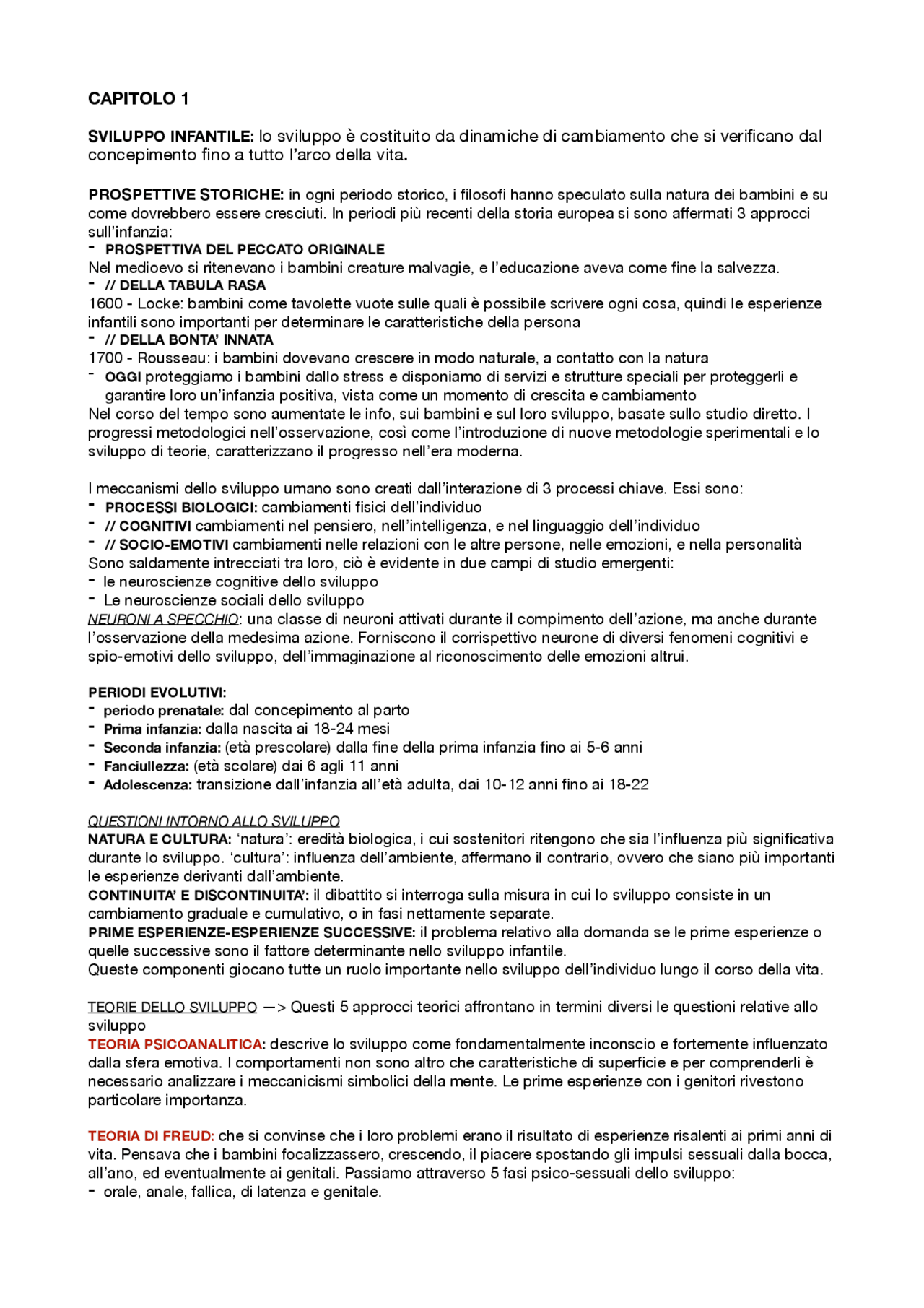 Sviluppo Fisico Infantile Docsity
