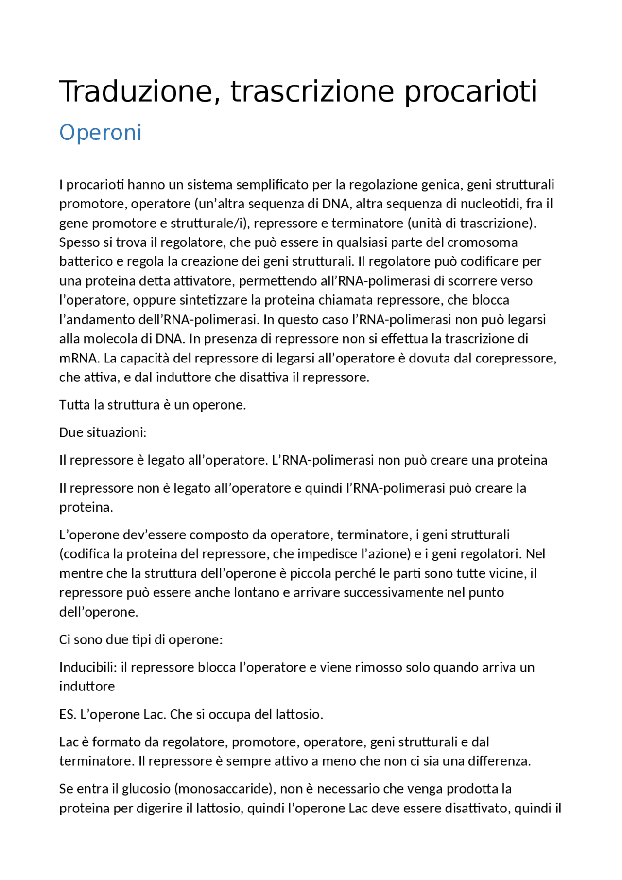Sintesi Proteica Dna Rna Docsity