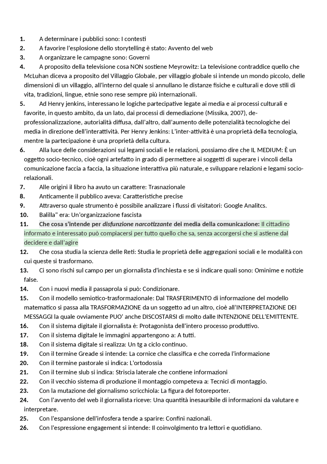 Teorie E Tecniche Della Comunicazione Docsity