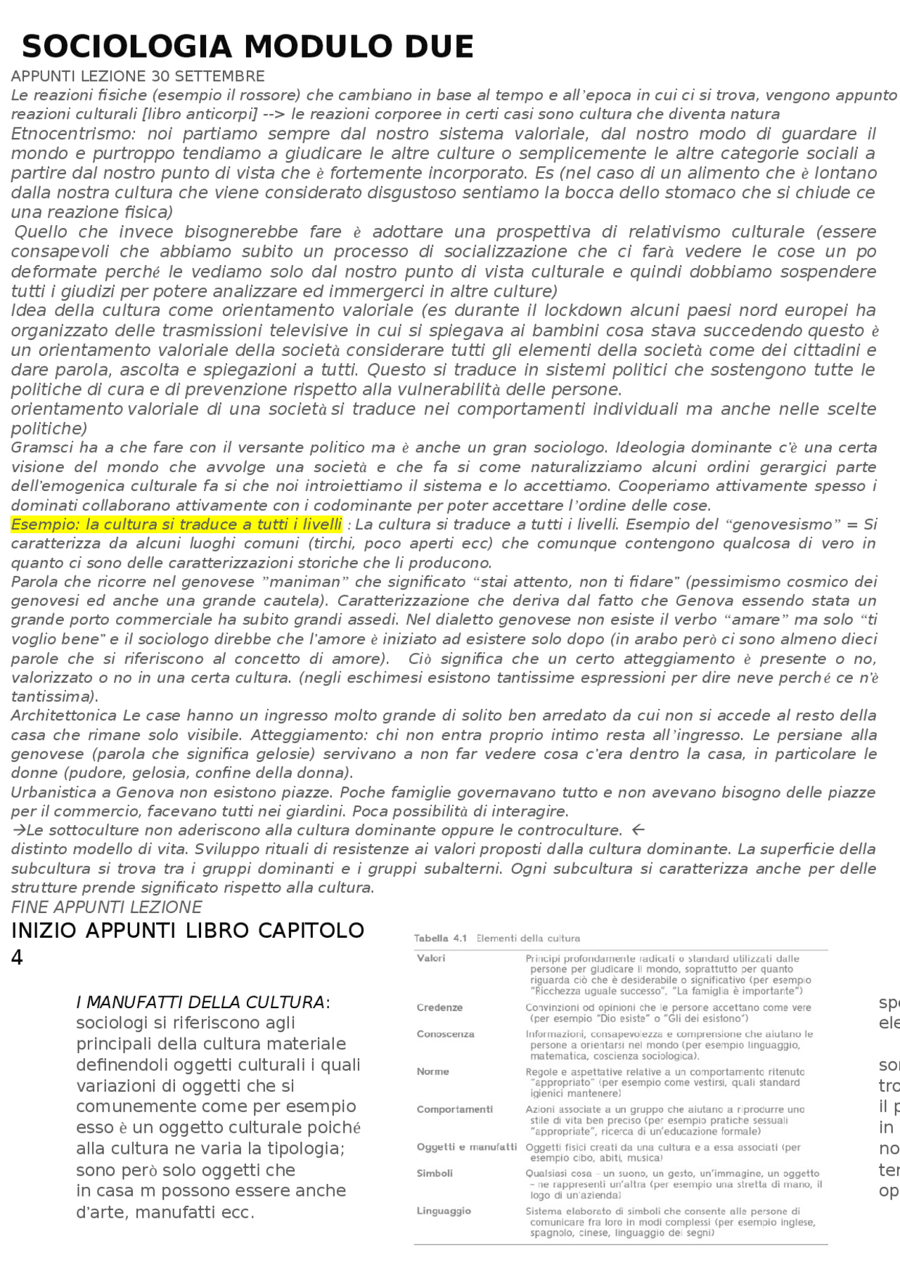 Sociologia Generale Secondo Modulo Docsity