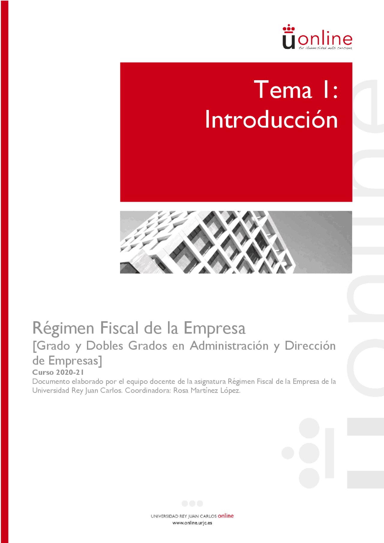 Asignatura Regimen Fiscal Docsity