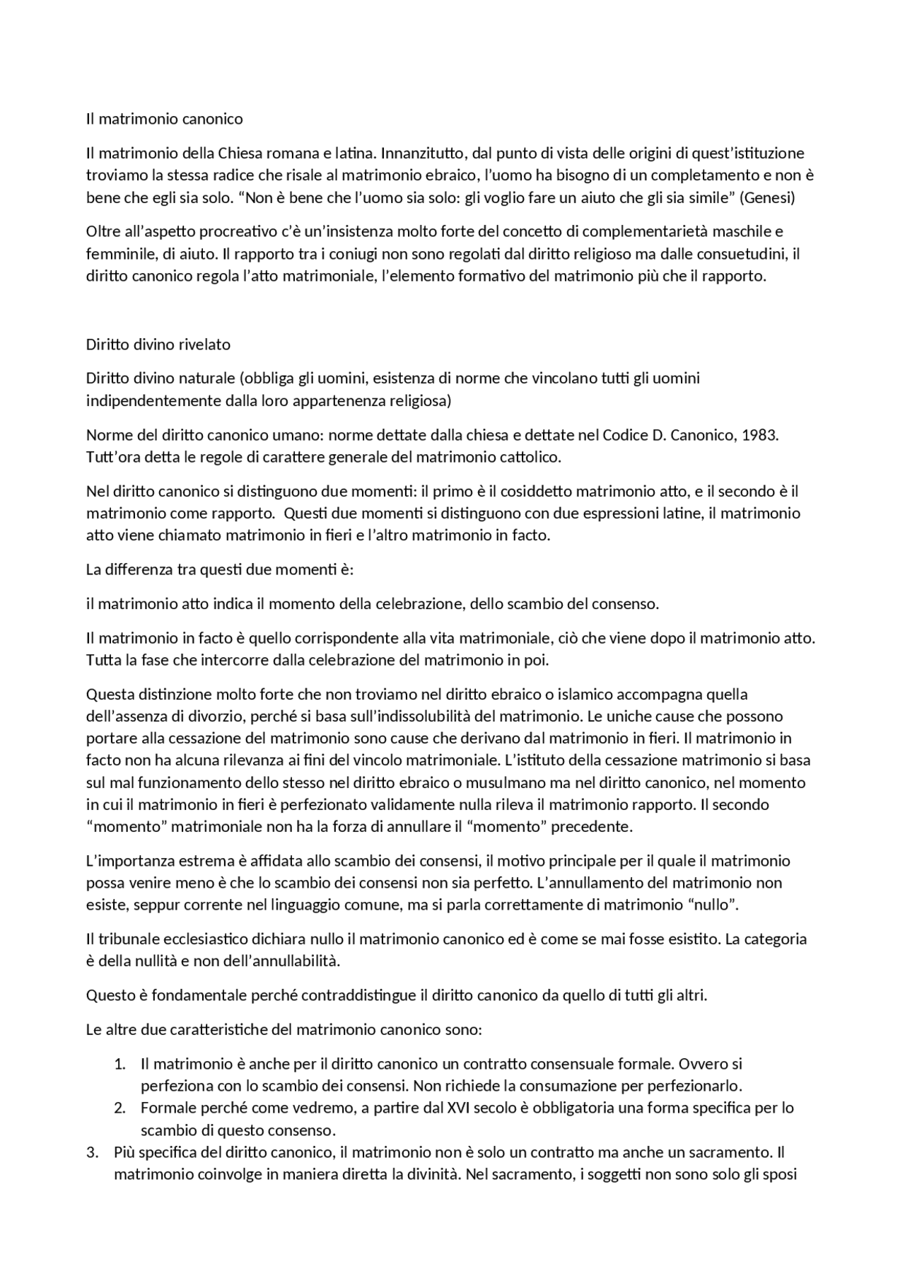 Matrimonio Canonico Docsity