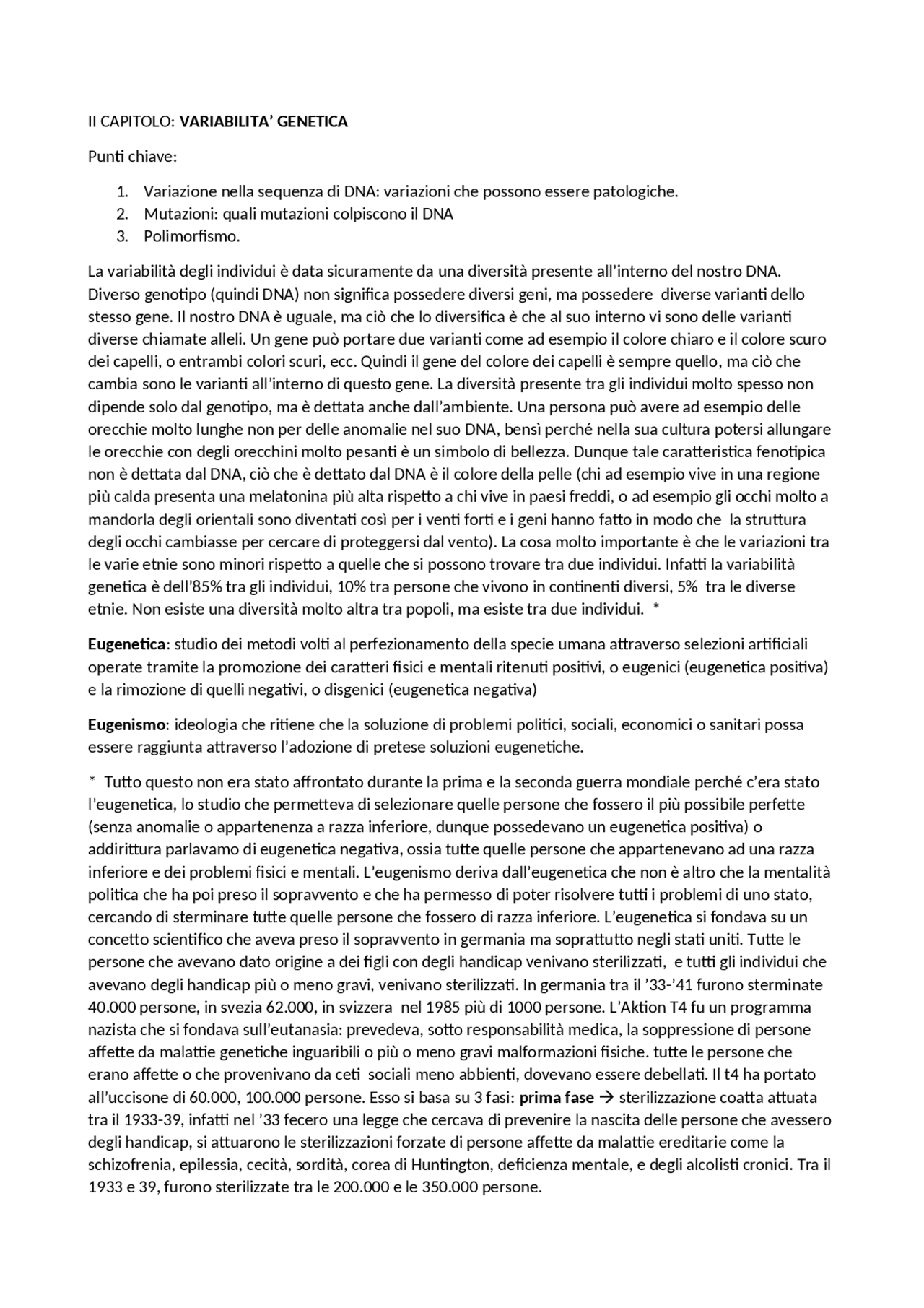Genetica Del Modulo Biogenetica Docsity