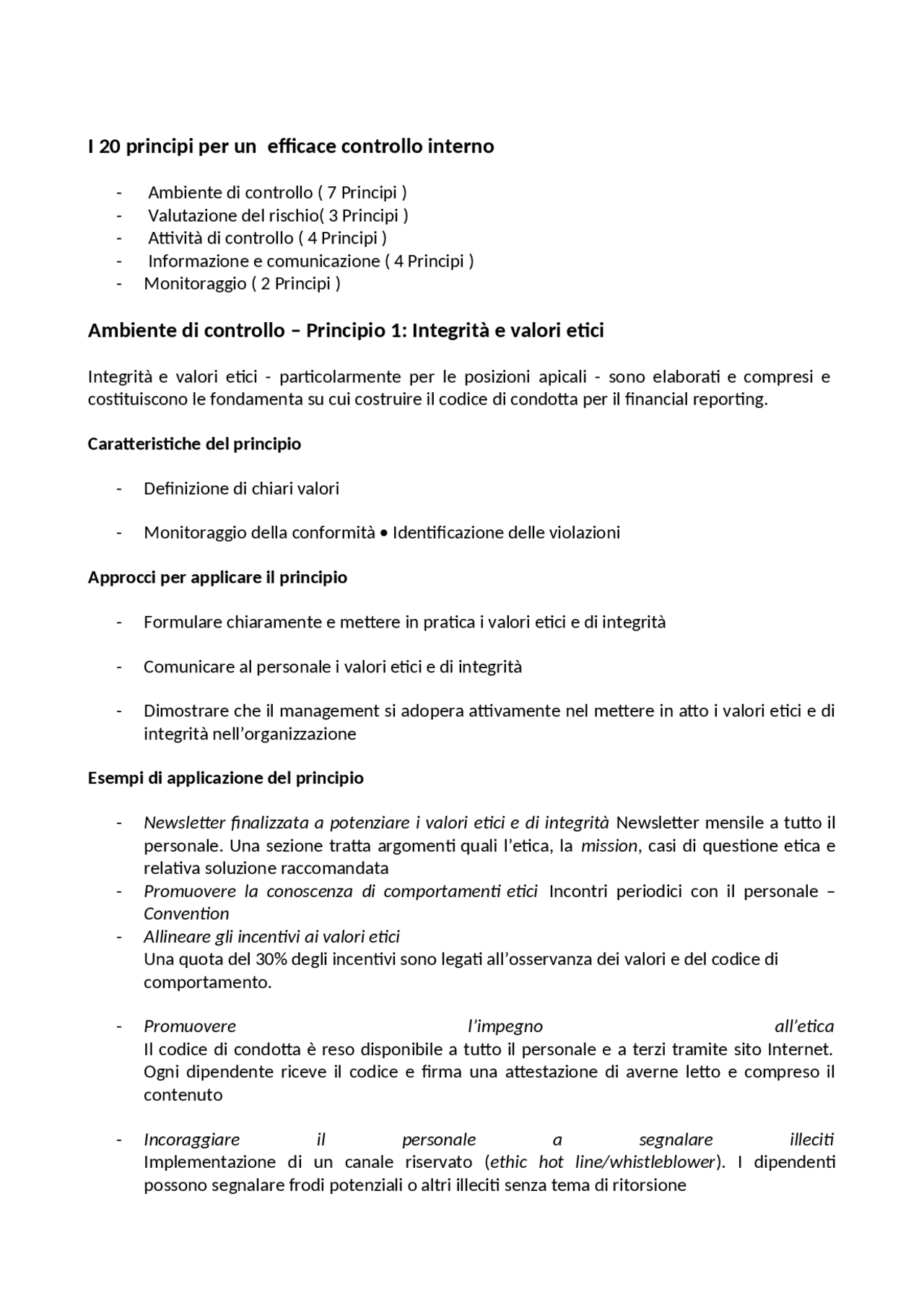 Trasparenza E Controllo Interno Docsity