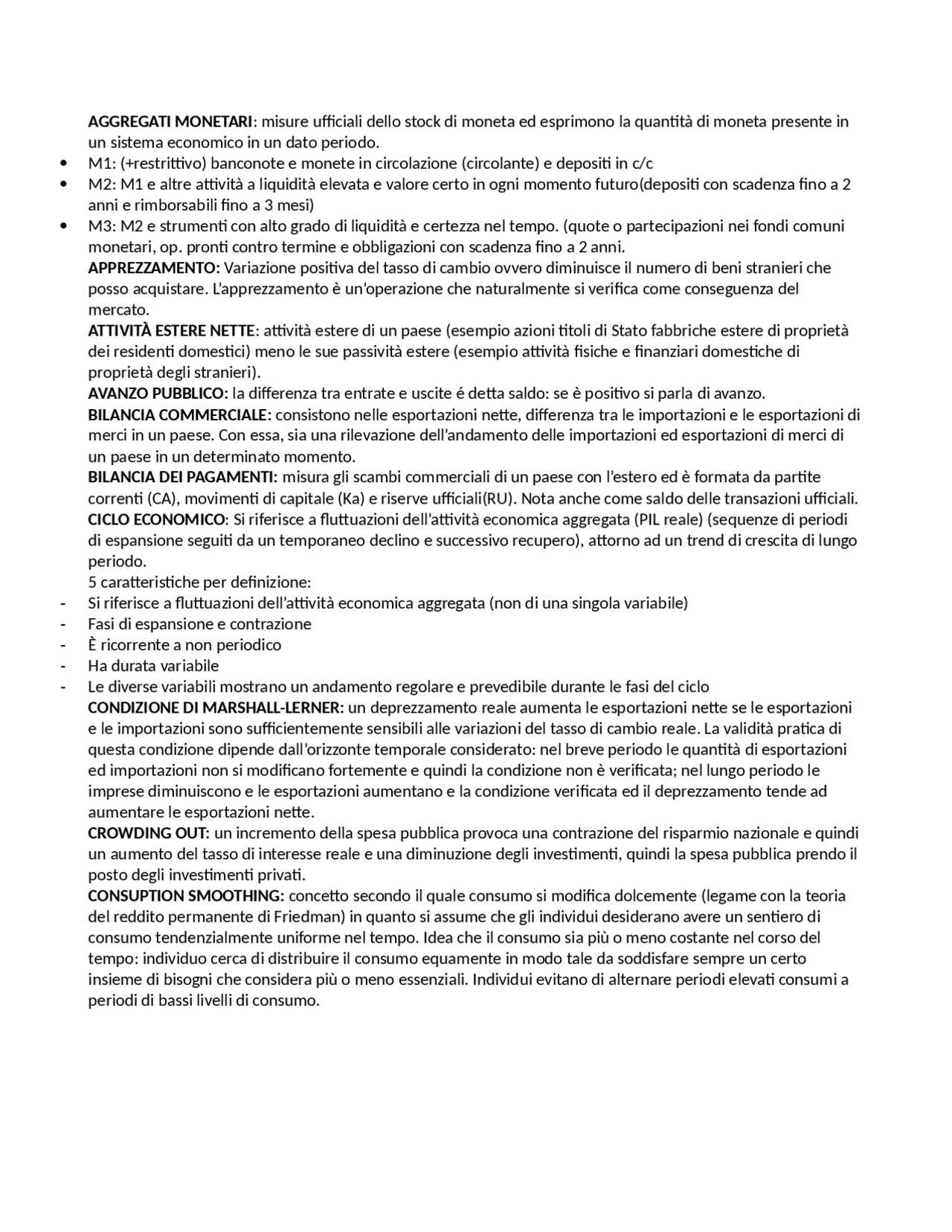 Concetti Base Di Macroeconomia Docsity