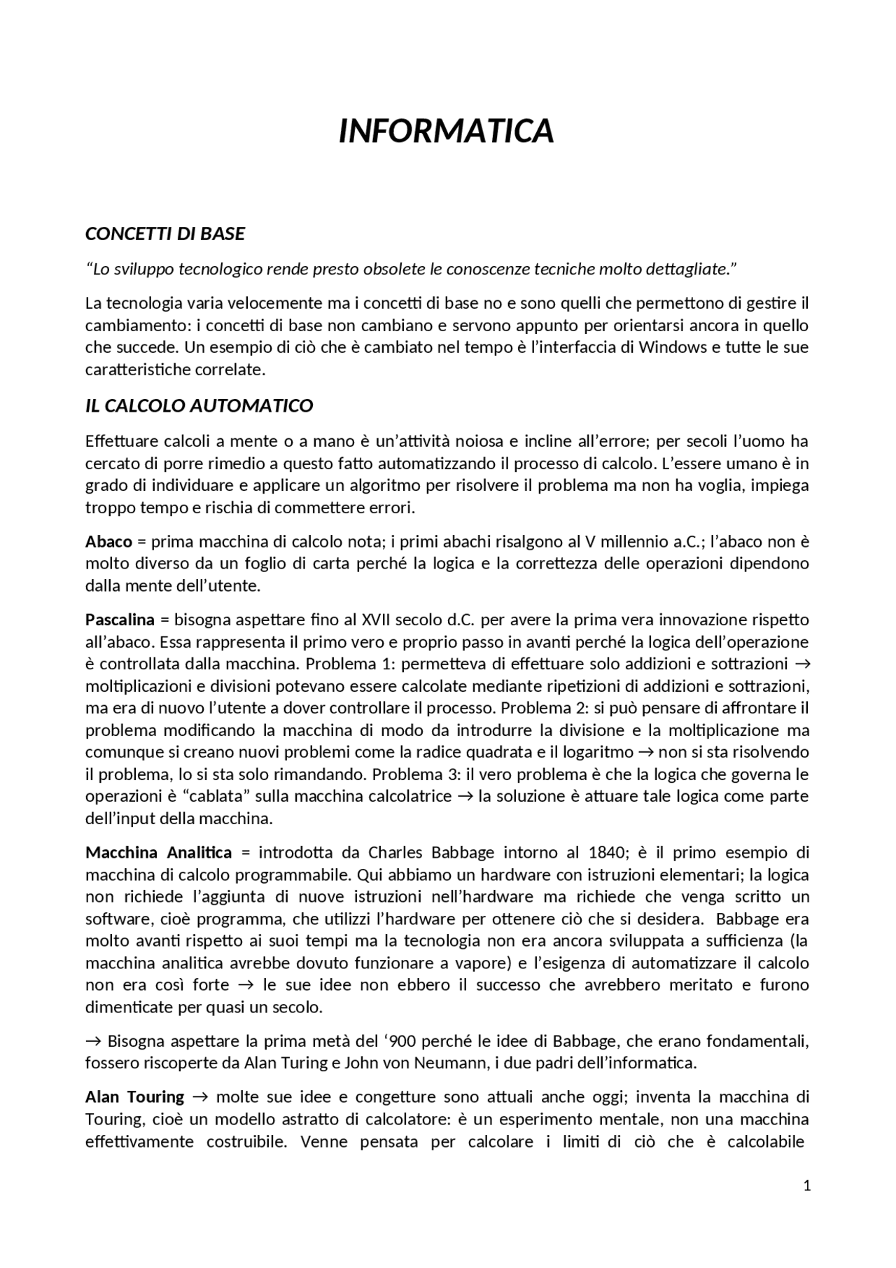 Appunti Di Informatica Docsity