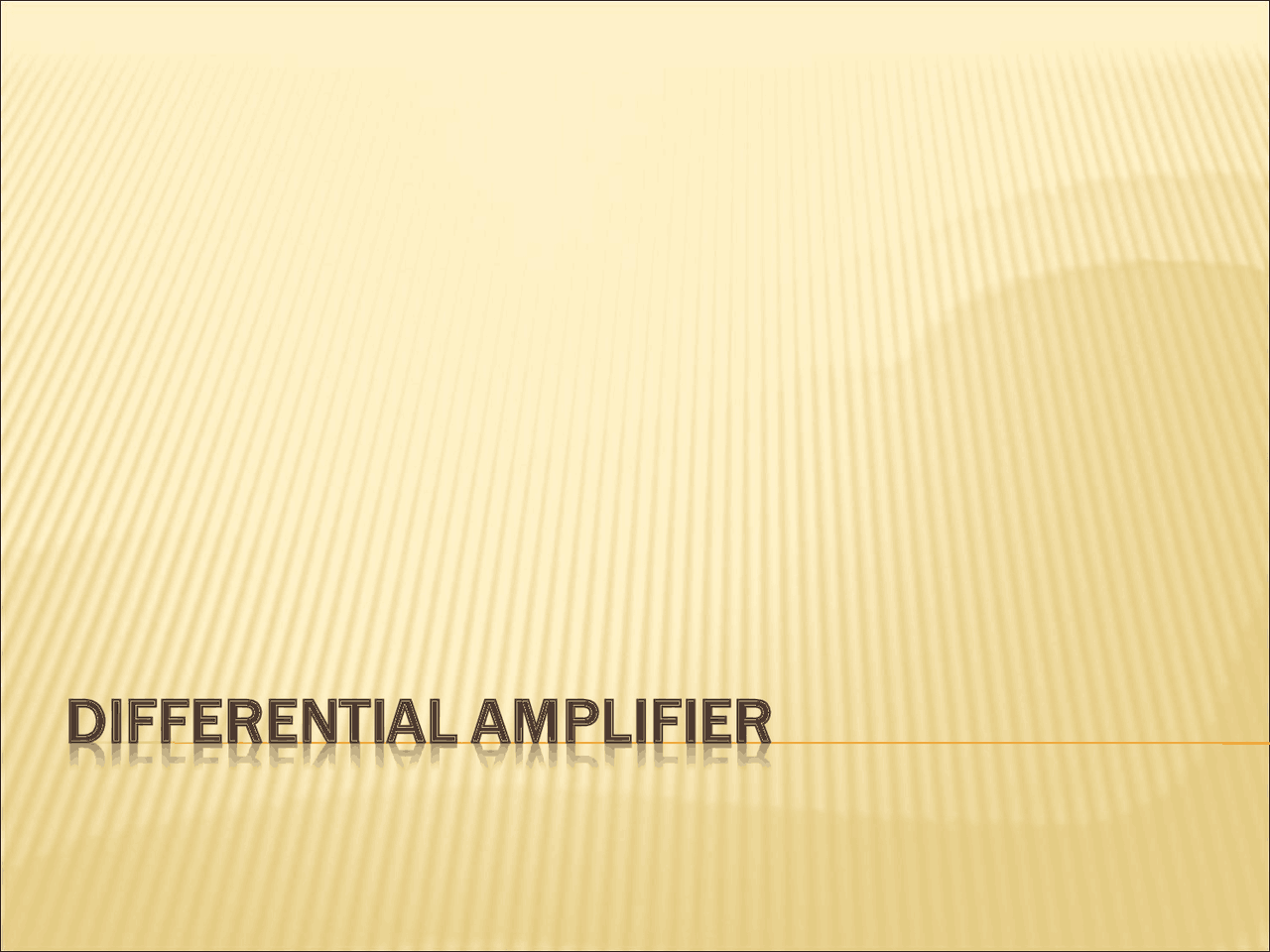 Differential Amplifier Docsity