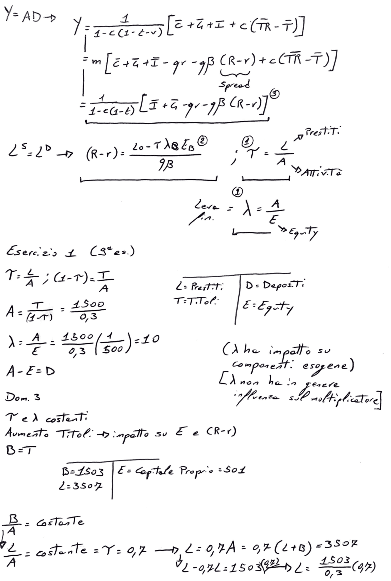 Esercitazione N 10 Macroeconomia Docsity