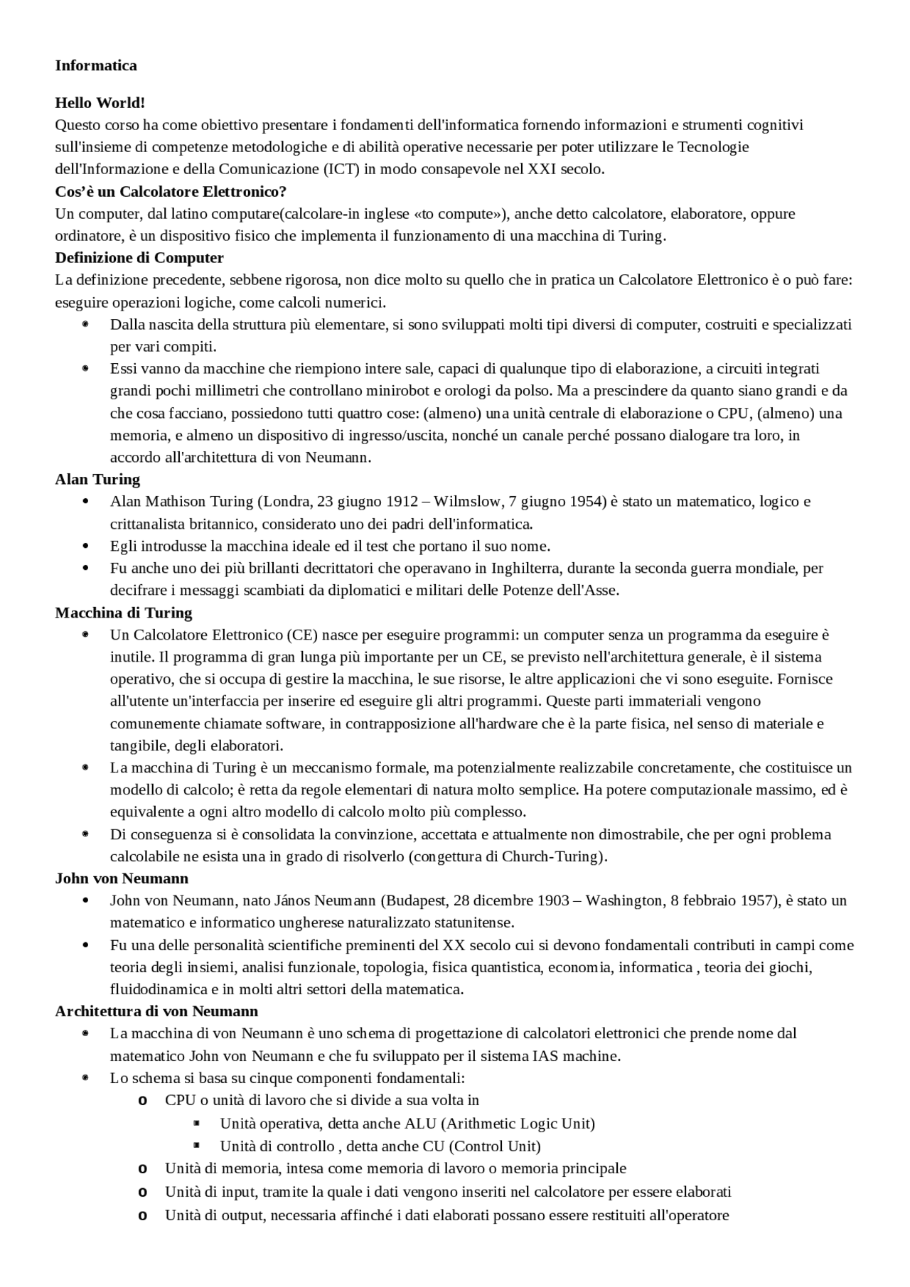 Informatica Corso Base Docsity