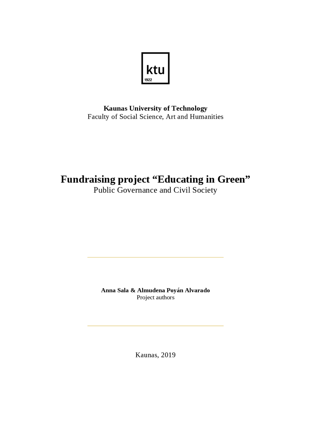 Fundraising Project Progetto Di Raccolta Fondi Docsity