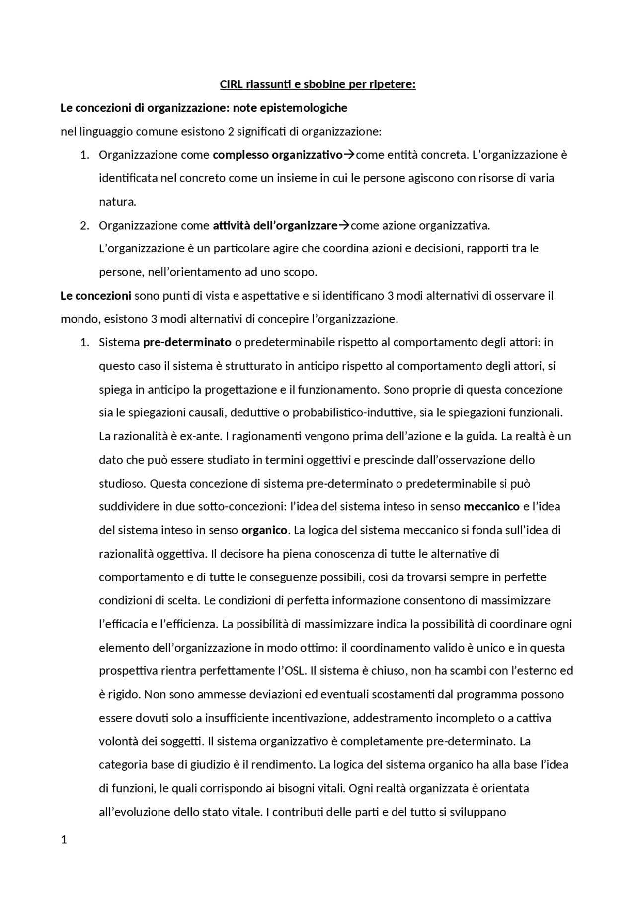 Riassunti Cirl Neri Docsity