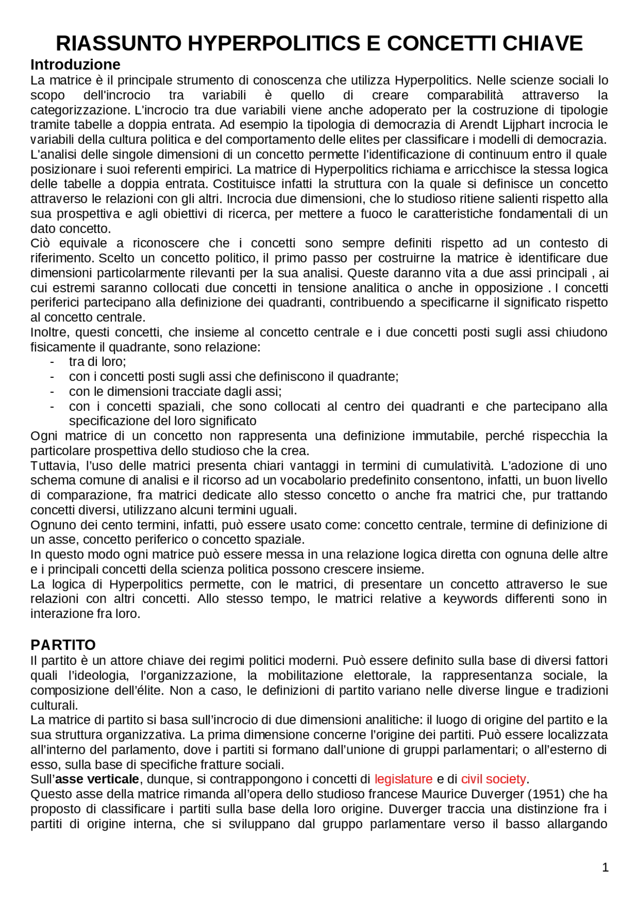 Riassunto di Hyperpolitics - Docsity