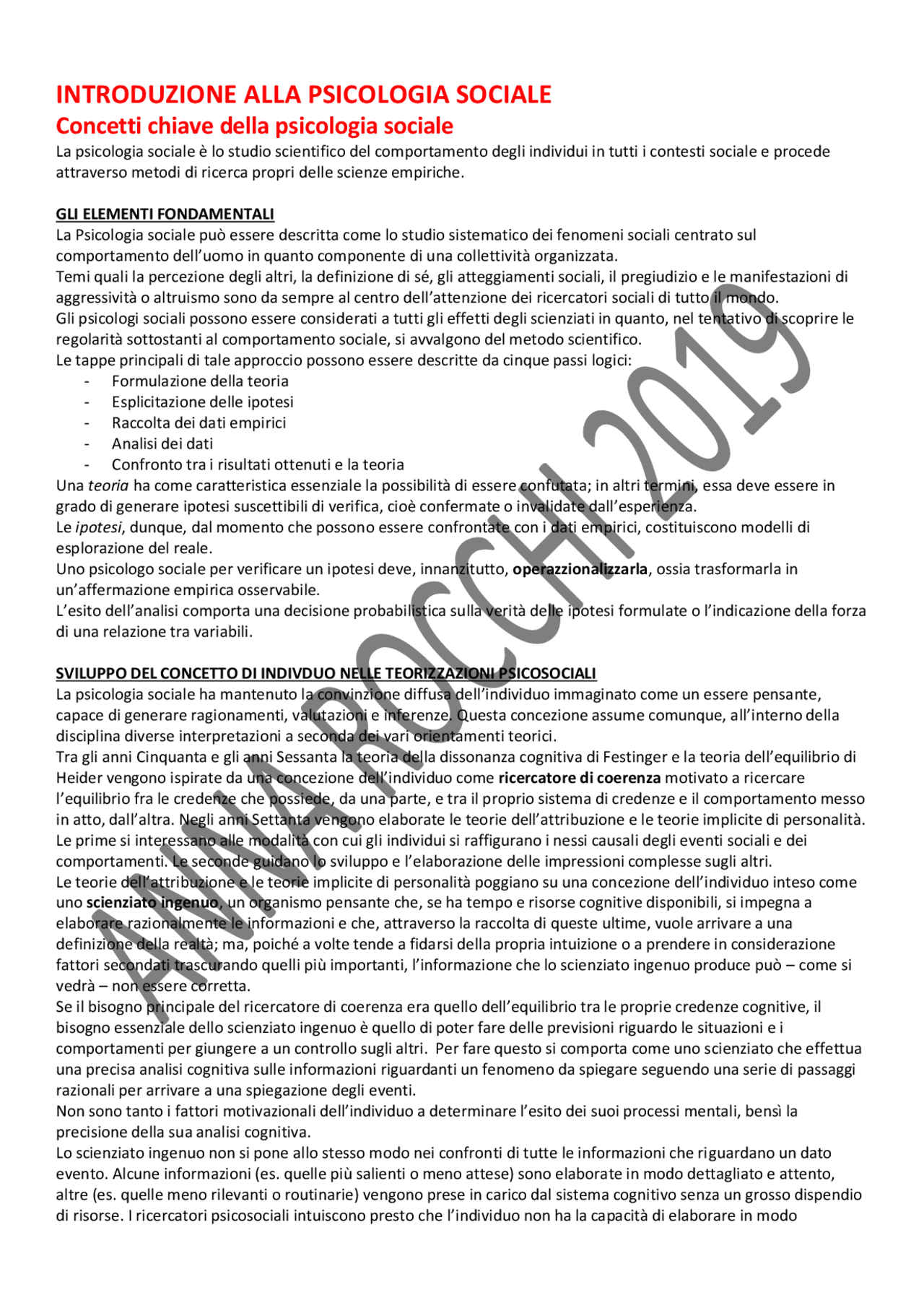 Riassunto Libro Introduzione Alla Psicologia Sociale Docsity
