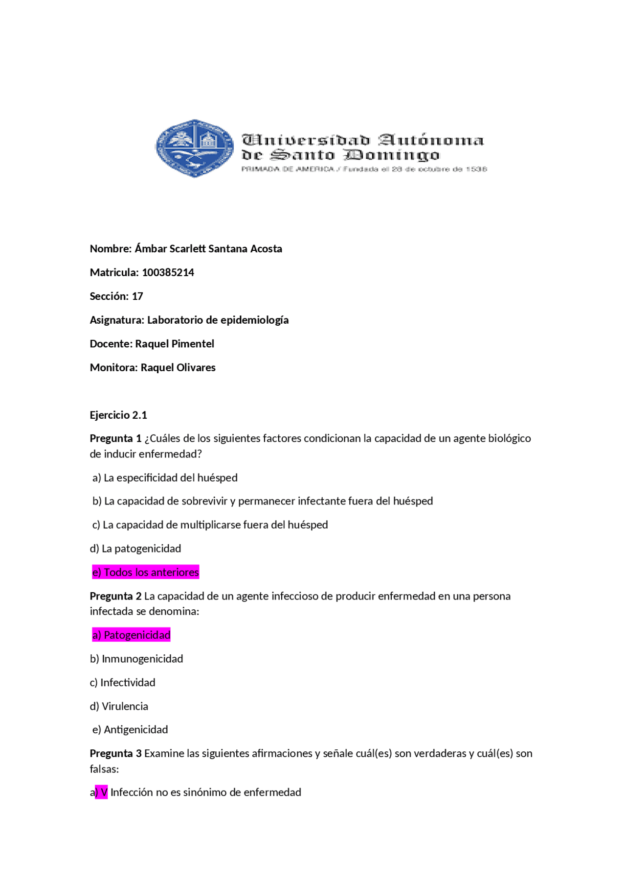Ejercicios Mopece 2 Epidemologia Ejercicios De Epidemiología Docsity