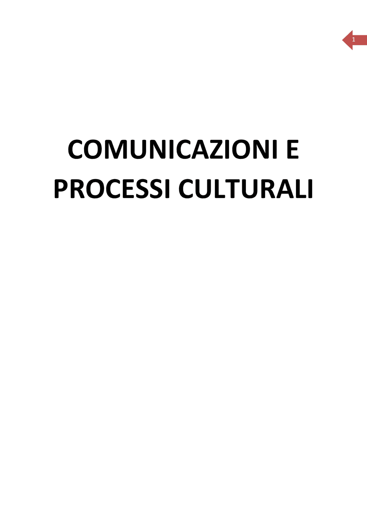 Test Comunicazione E Processi Culturali Docsity