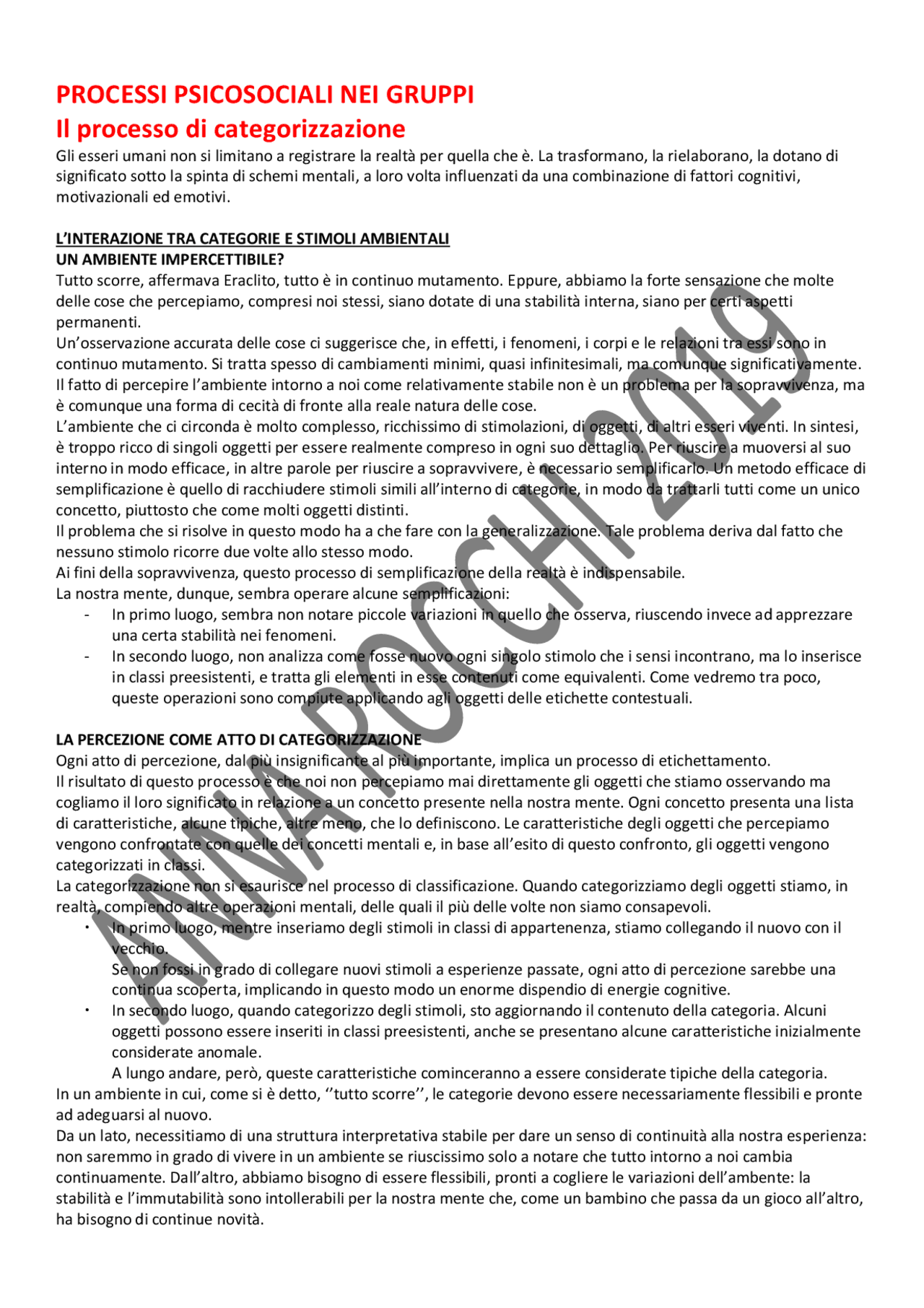 Riassunto Libro Processi Psicosociali Nei Gruppi Docsity