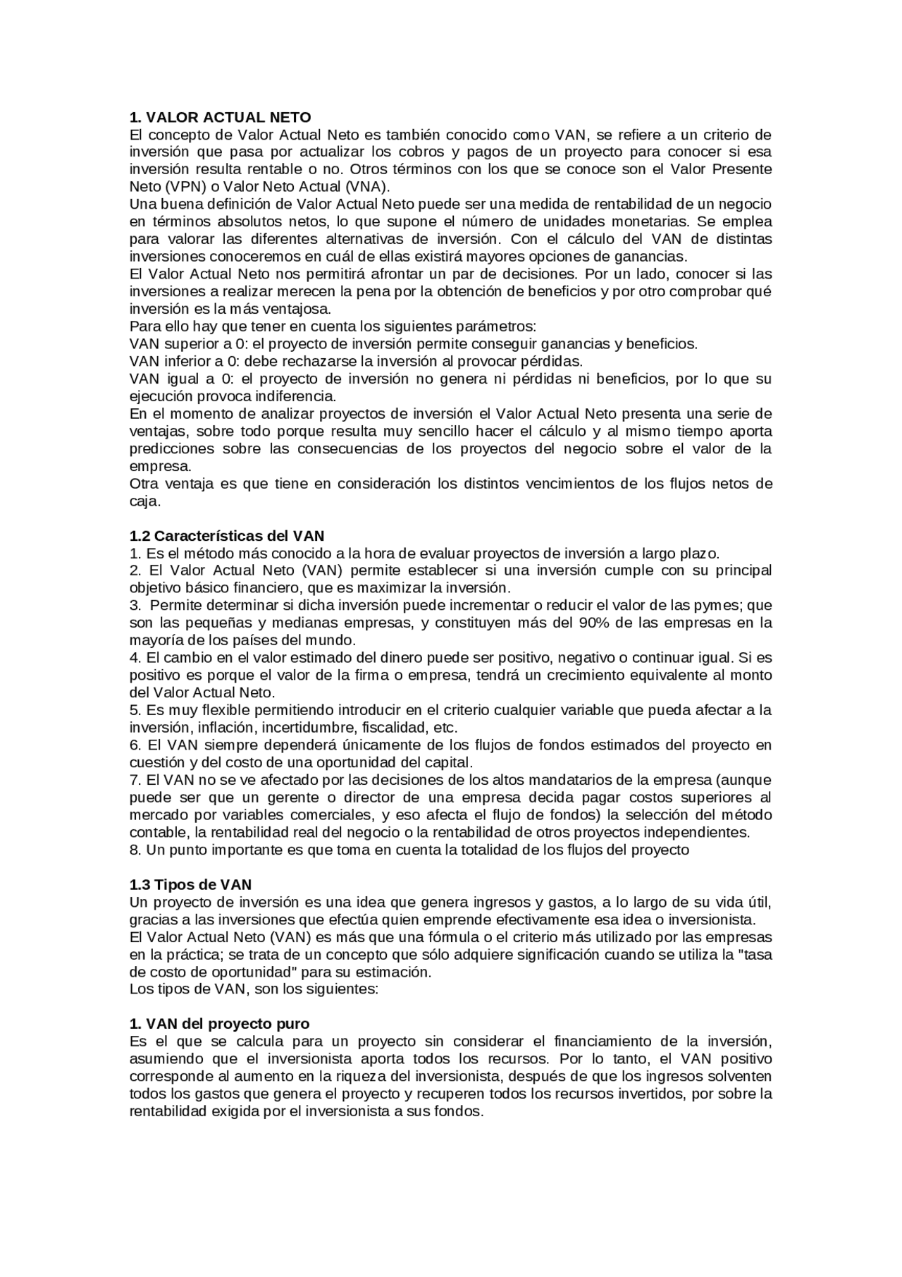 VAN, matemática Financiera y Actuarial - Docsity