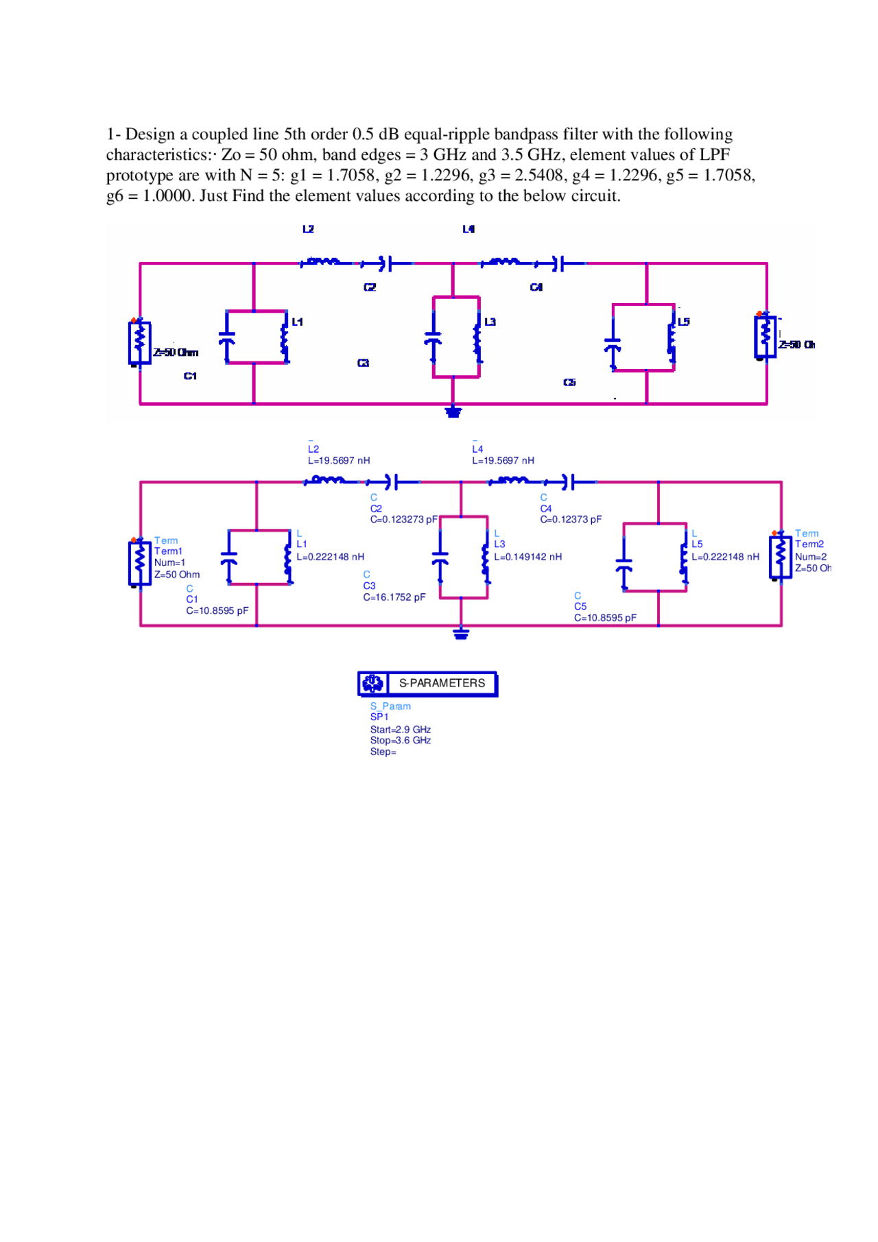 Examples For Filter Design Mw Engineering Docsity