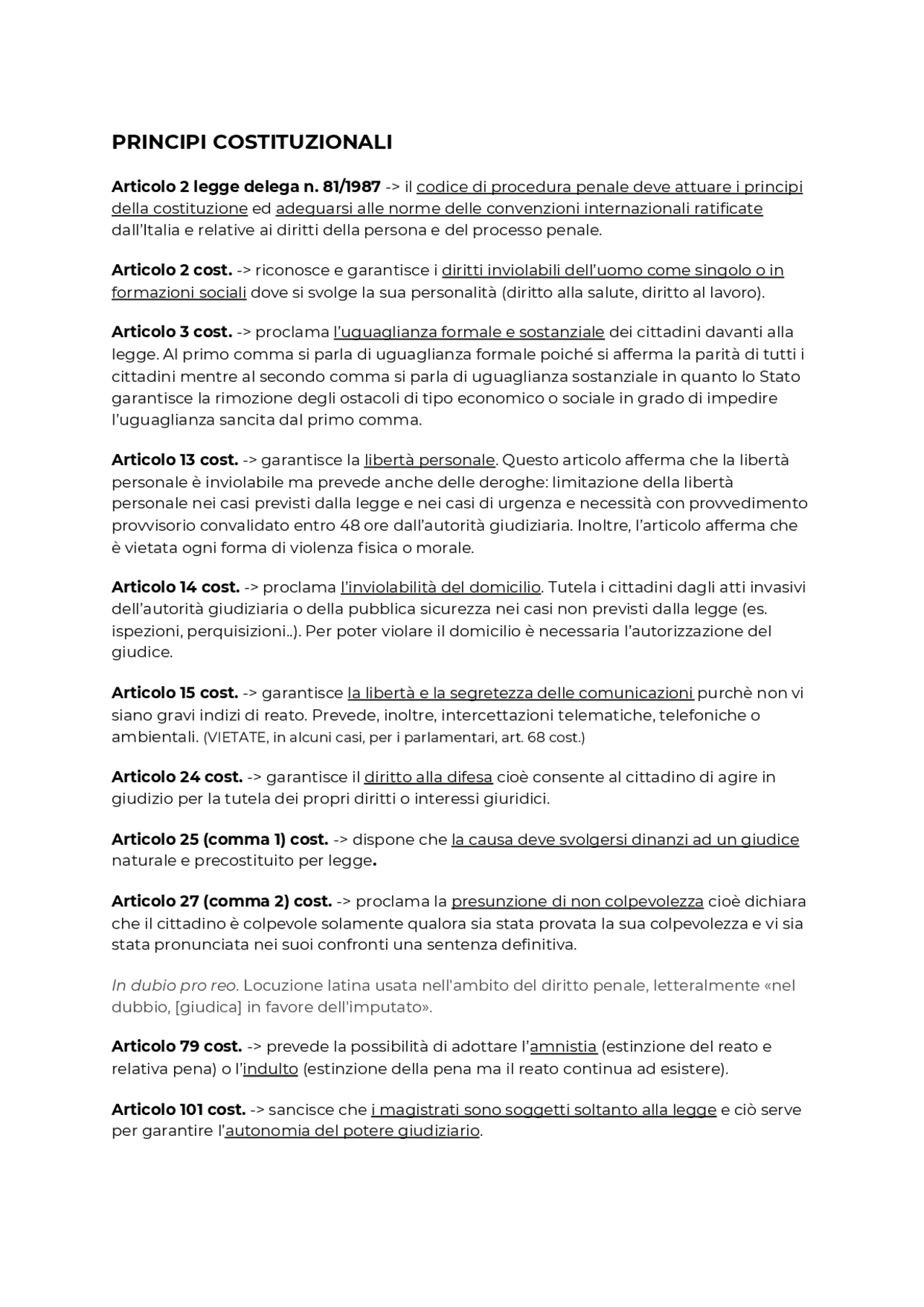 Principi Fondamentali Docsity