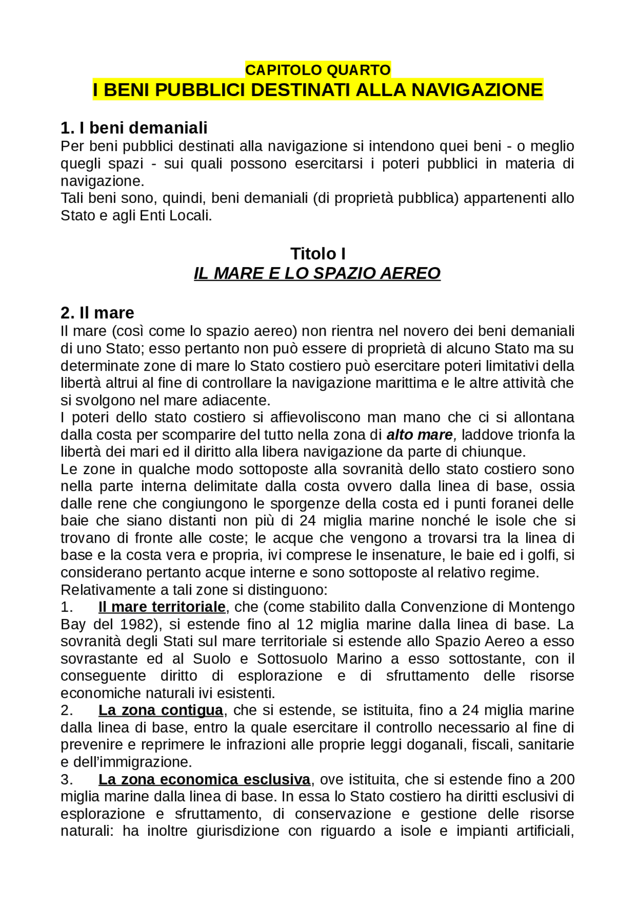 Diritto Della Navigazione Docsity
