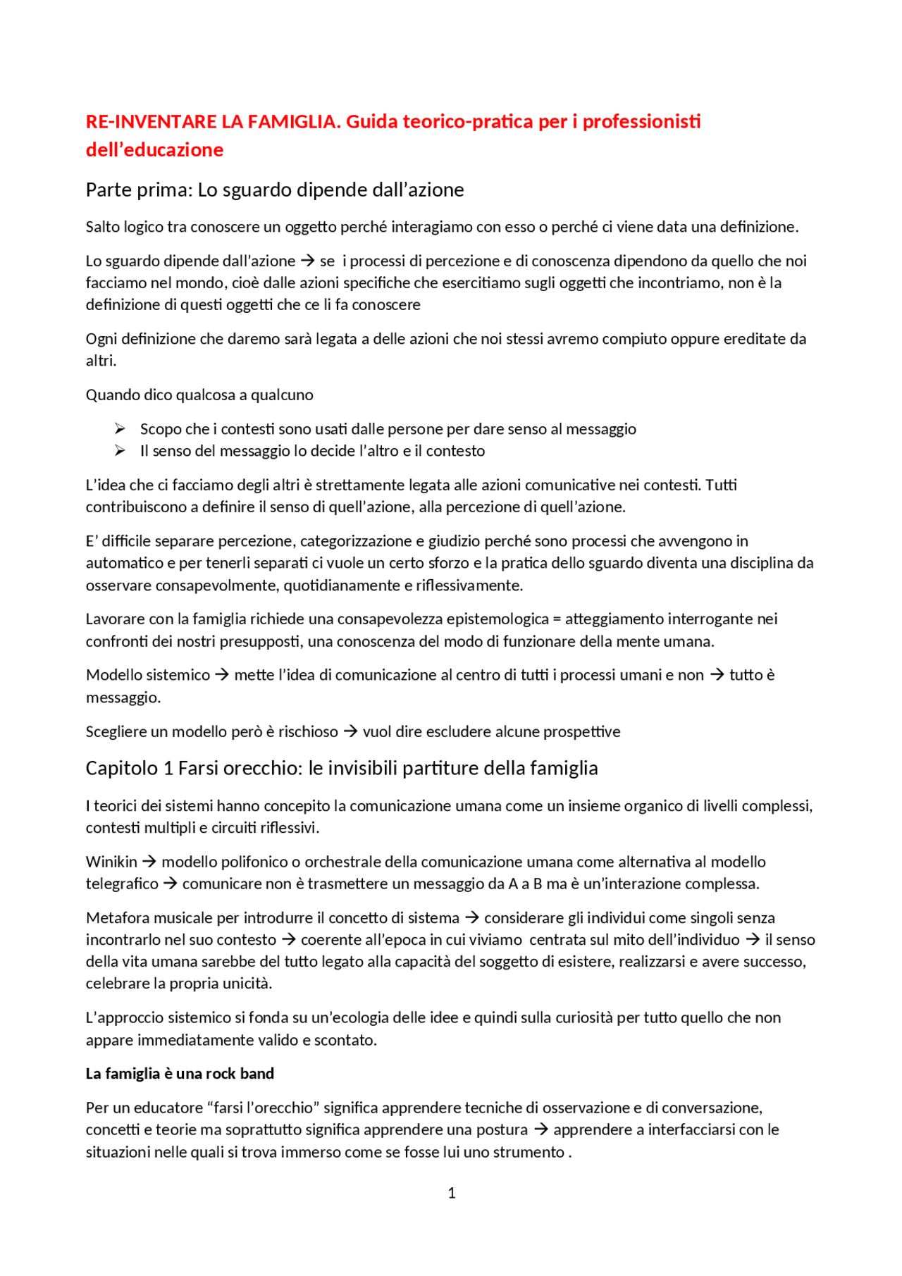 Reinventare La Famiglia Docsity