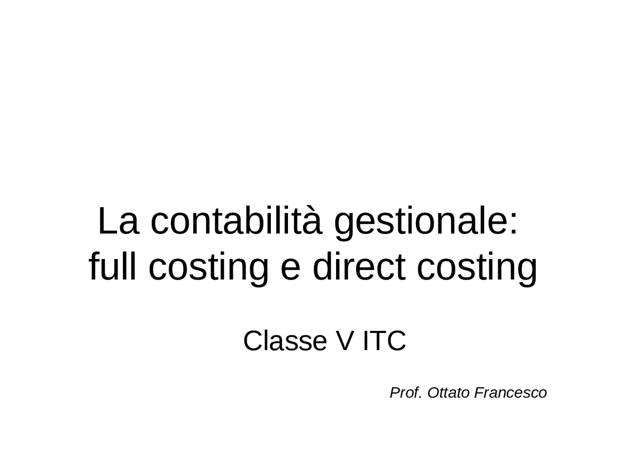 Contabilità Gestionale Docsity