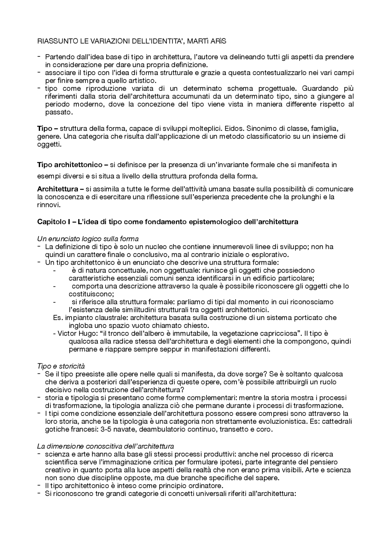 Riassunto Le Variazioni Dellidentità Docsity