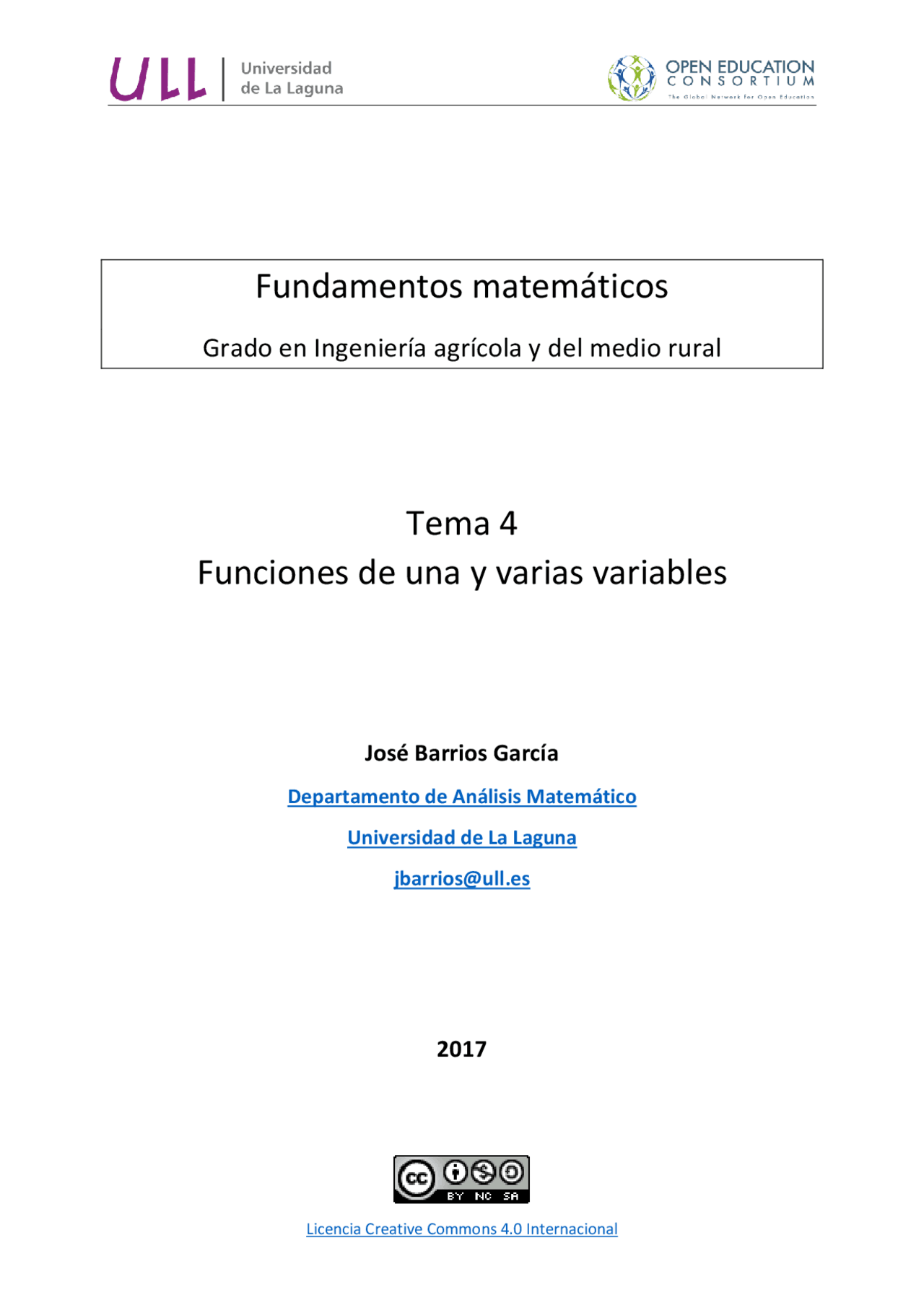 Funciones De Variables Reales Docsity