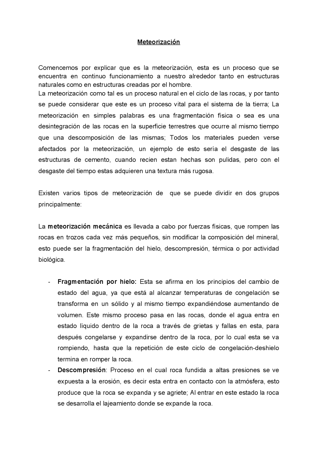 Apuntes Meteorización Docsity