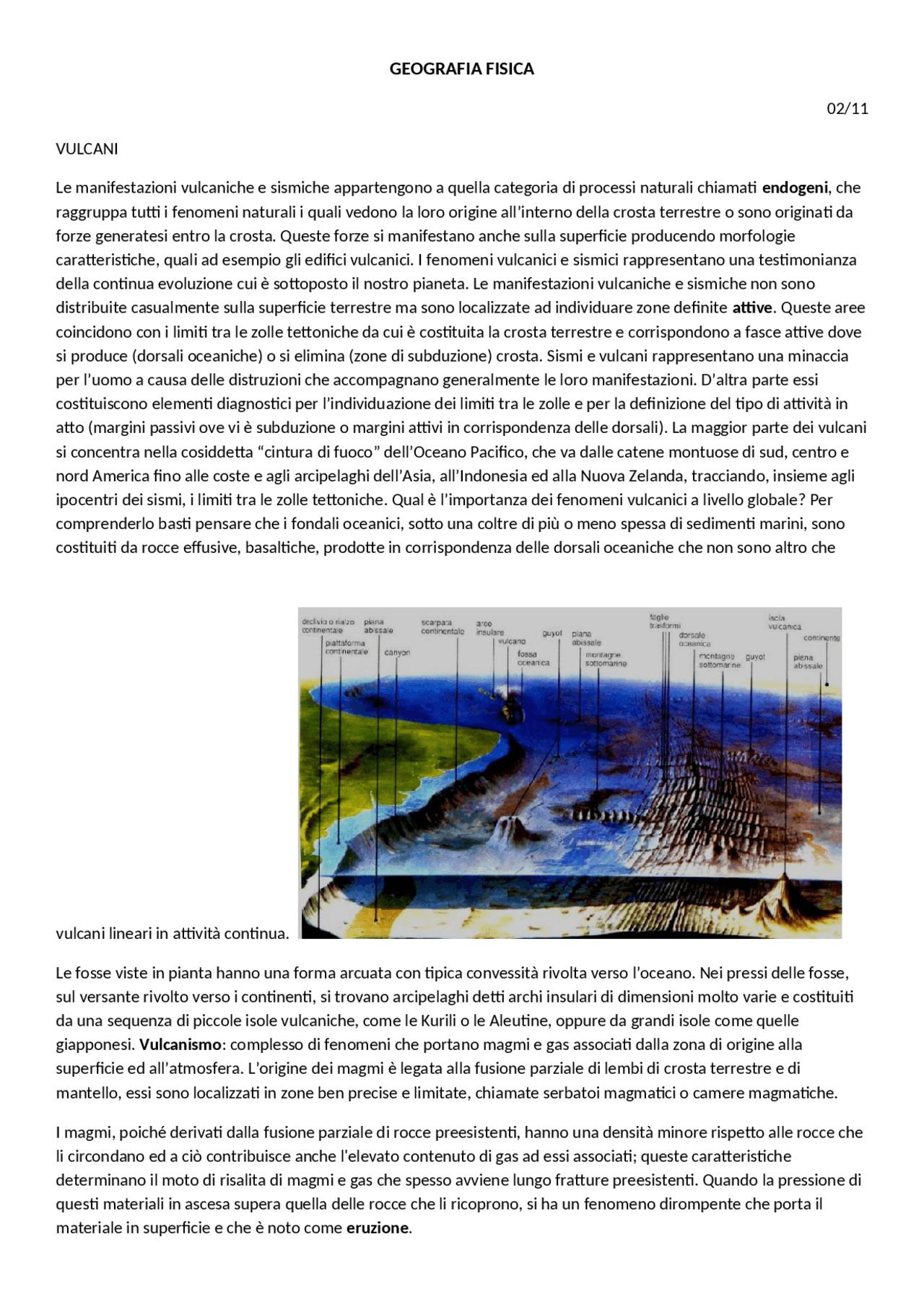 Geografia Fisica Secondo Parziale Docsity