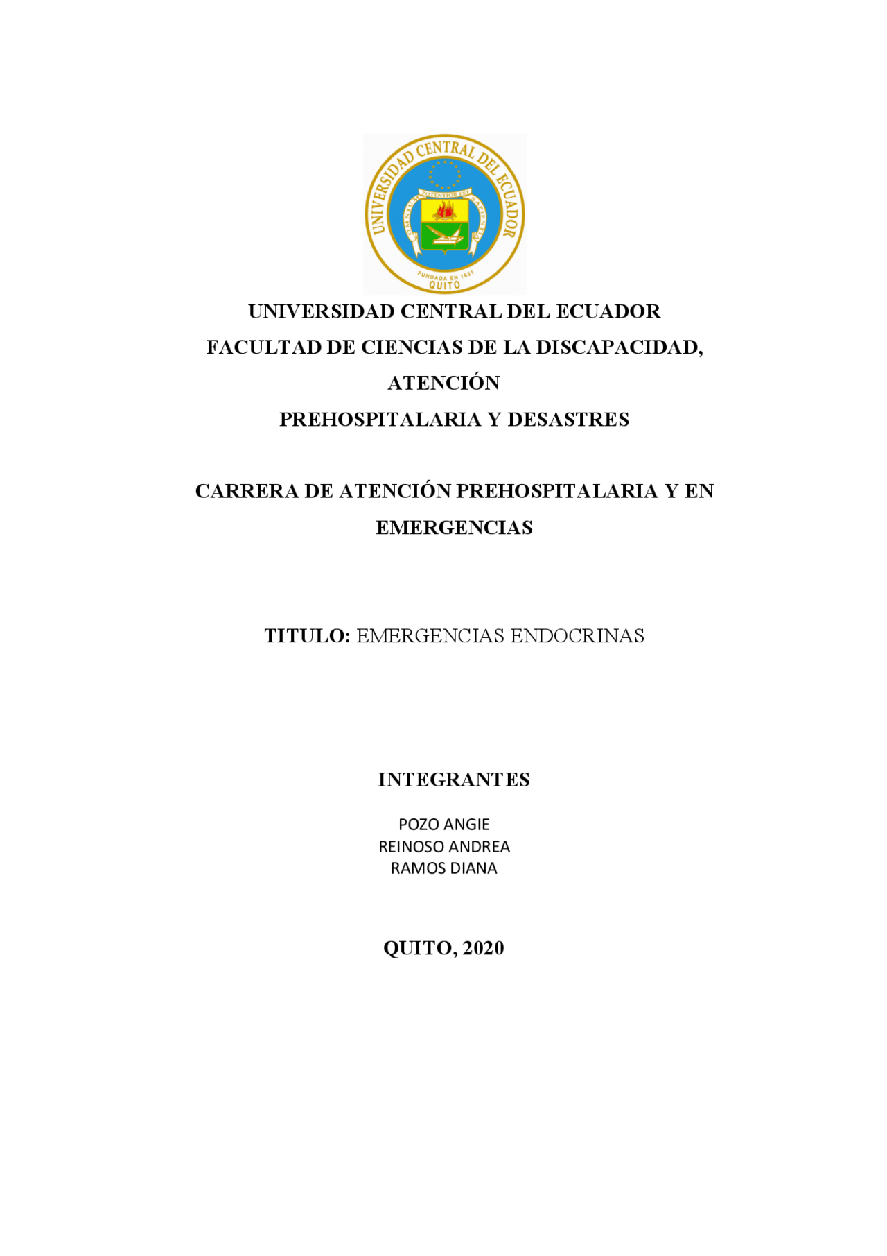 Emergencias Endocrinas Monografías Ensayos De Anatomía Docsity