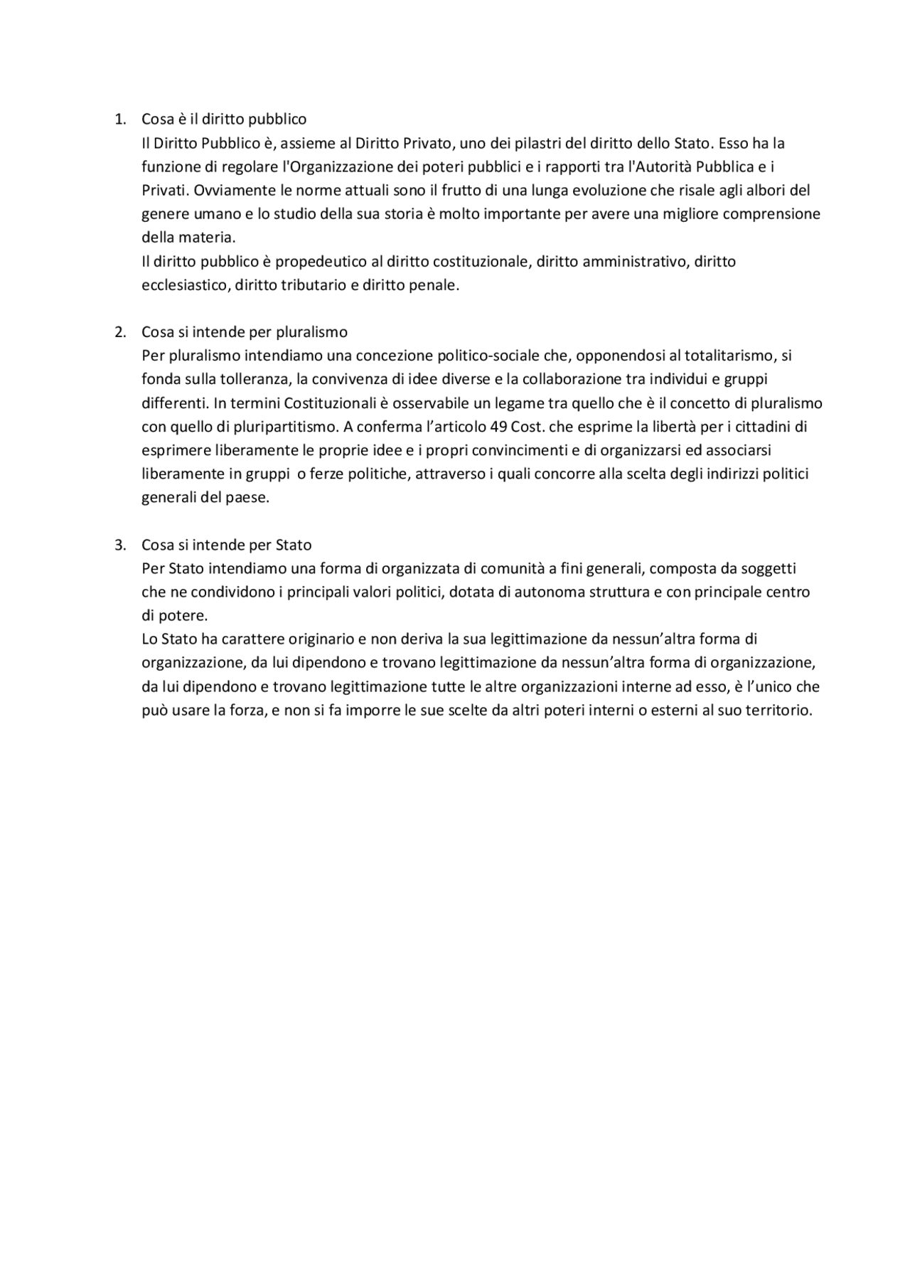 Diritto Pubblico Appunti Di Lezione 1 Docsity